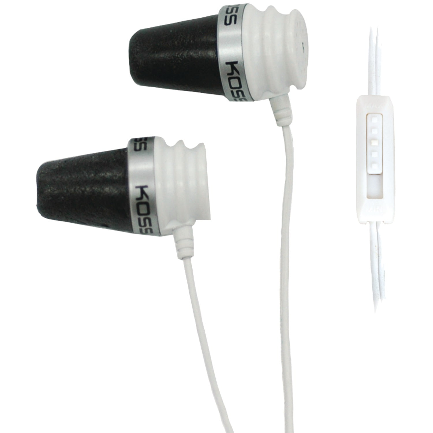 Koss In-Ear Headphones, White, 185000 - Walmart Business Supplies