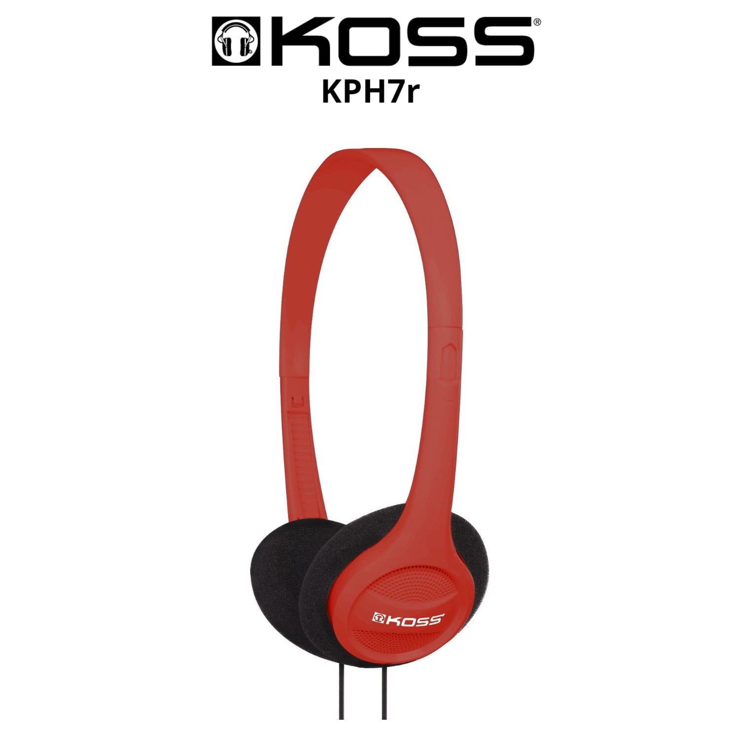 Koss KPH7 On-Ear Headphones - Adjustable Headband, Lightweight Design ...