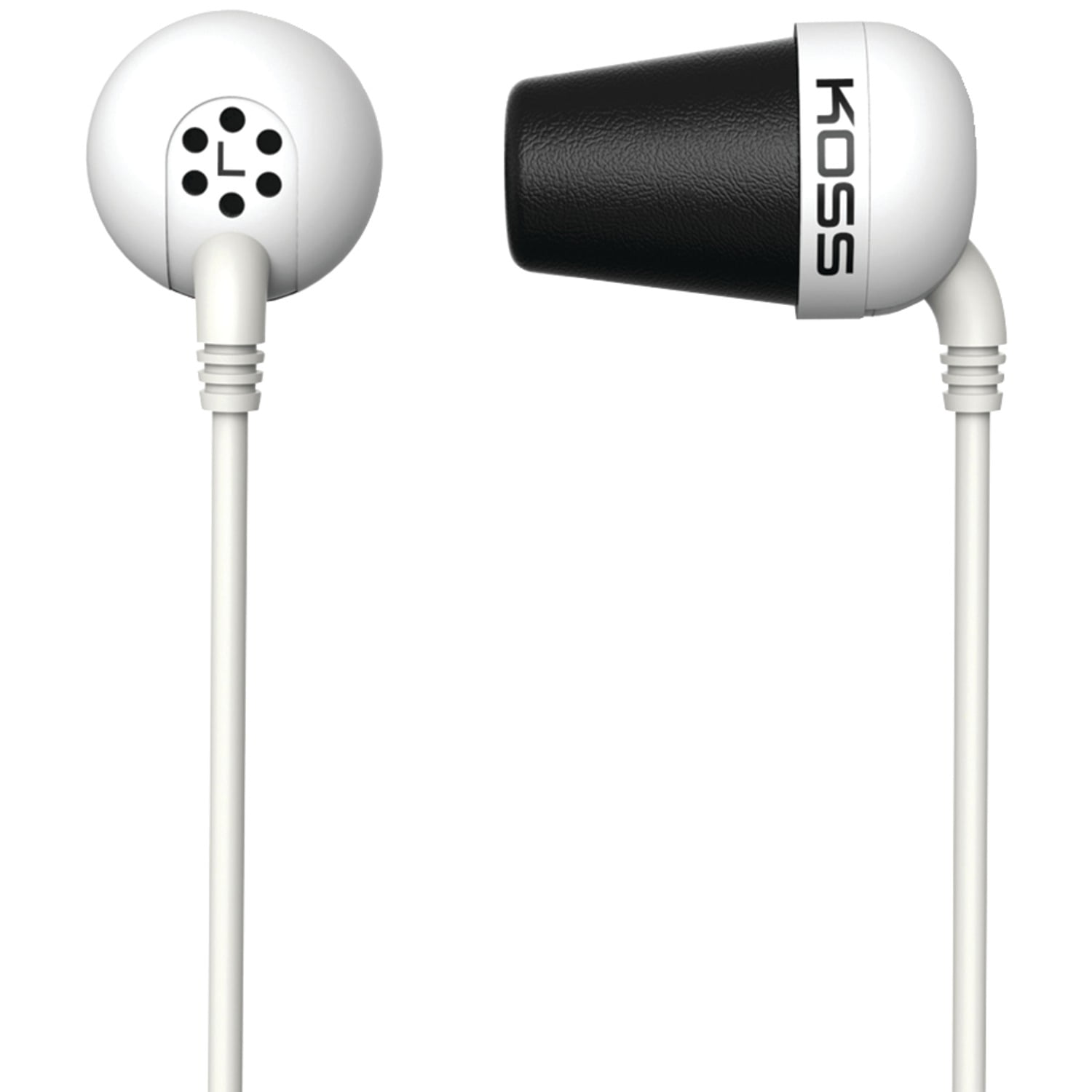 Koss Noise Isolating In-Ear Headphones, White, 185331 - Walmart ...