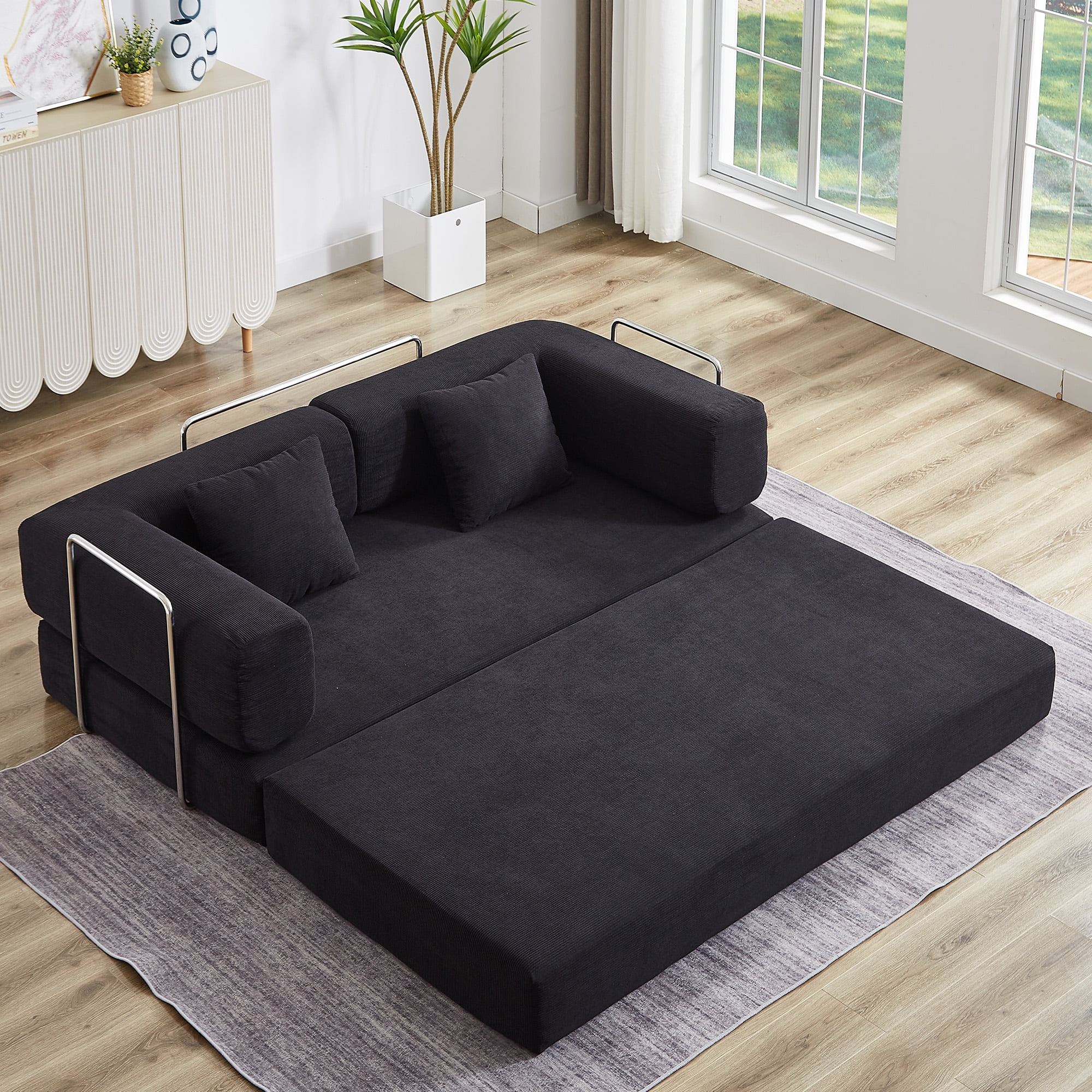 Kosynda 78inch King Size Convertible Sofa Bed with Pillow, 4-in-1 ...