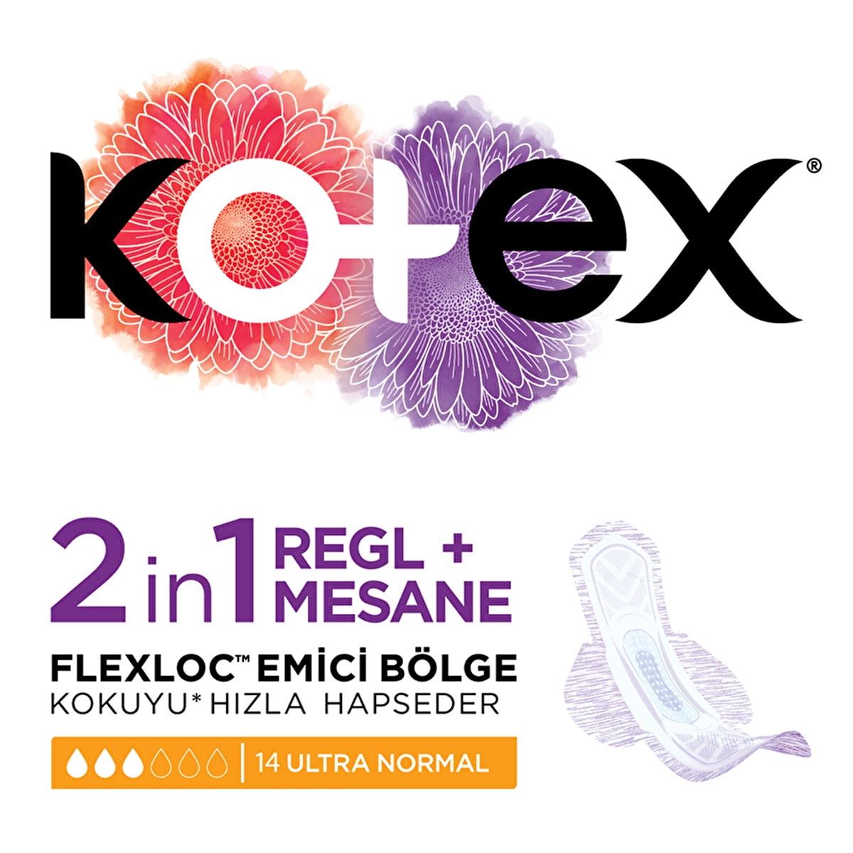 Kotex 2 in 1 Menstrual + Ultra Normal Bladder Pads 14 Pack - Walmart.com