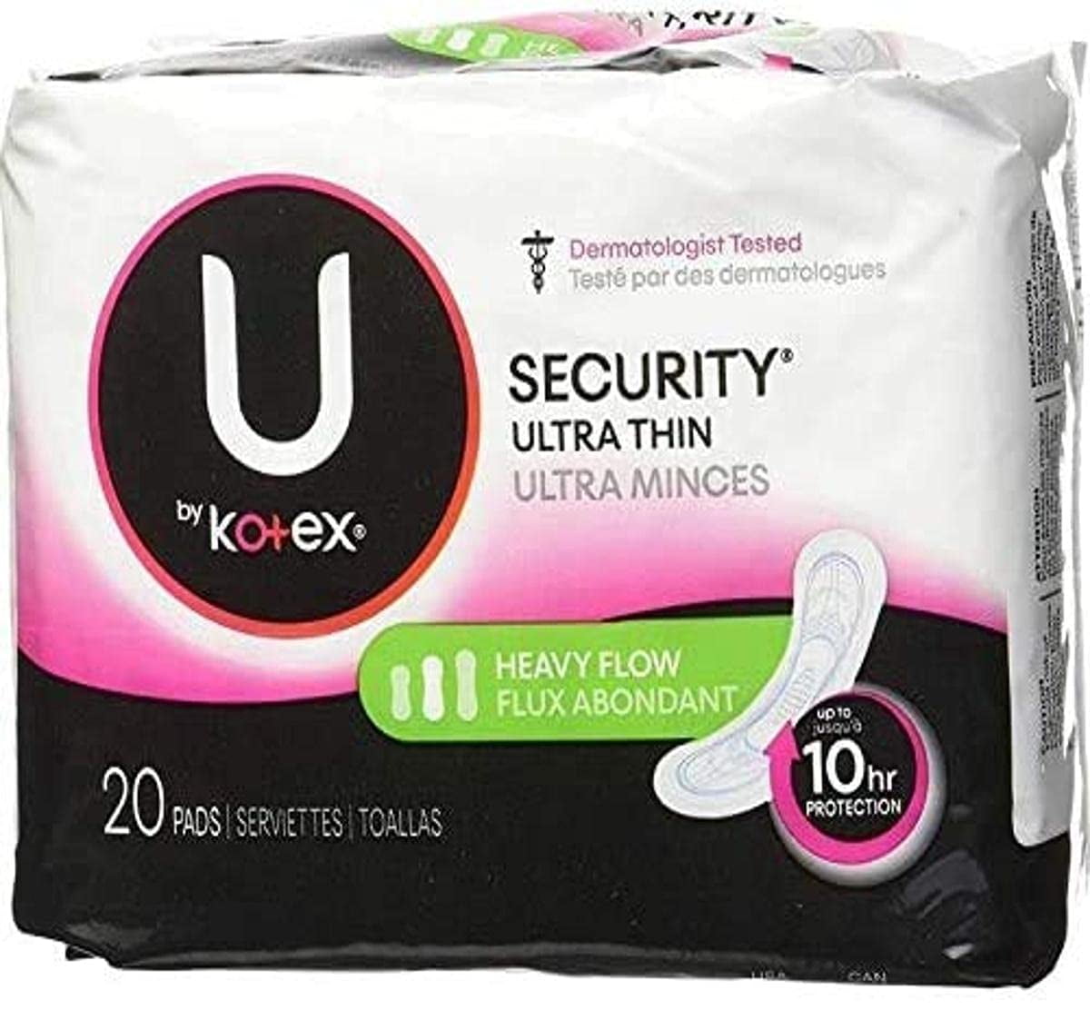 Kotex Kotex Security Ultra CI30 Thin Pads Long 20 Each, 3 Count ...