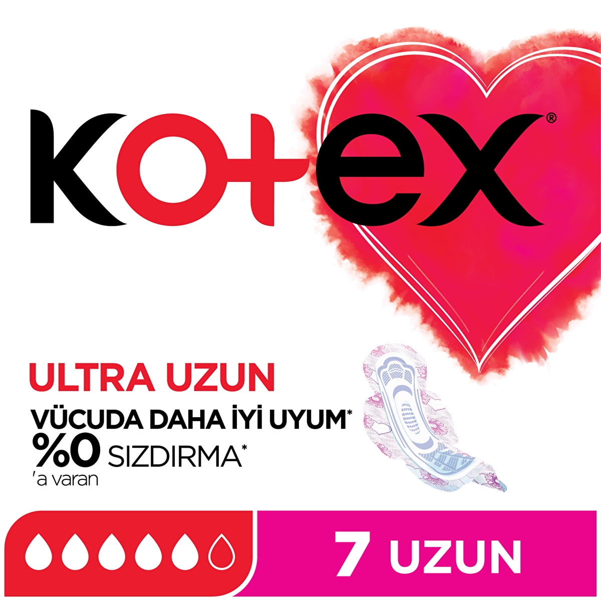 Kotex Ultra Pad Long 7 Pack - Walmart.com