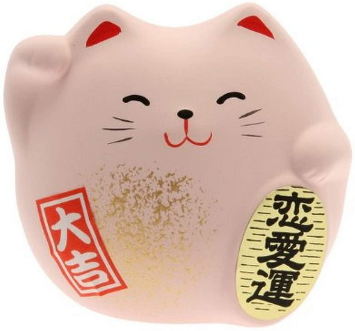 Kotobuki Maneki Neko Charm Renai-un Collectible Figurine, Love, Pink ...