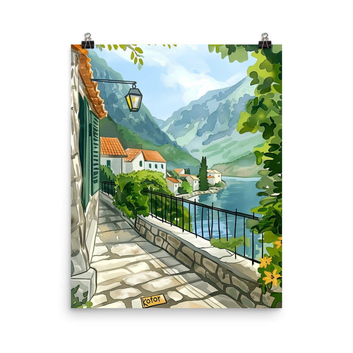 Kotor Montenegro Print, Adriatic Coastal Wall Art, Montenegro Poster ...