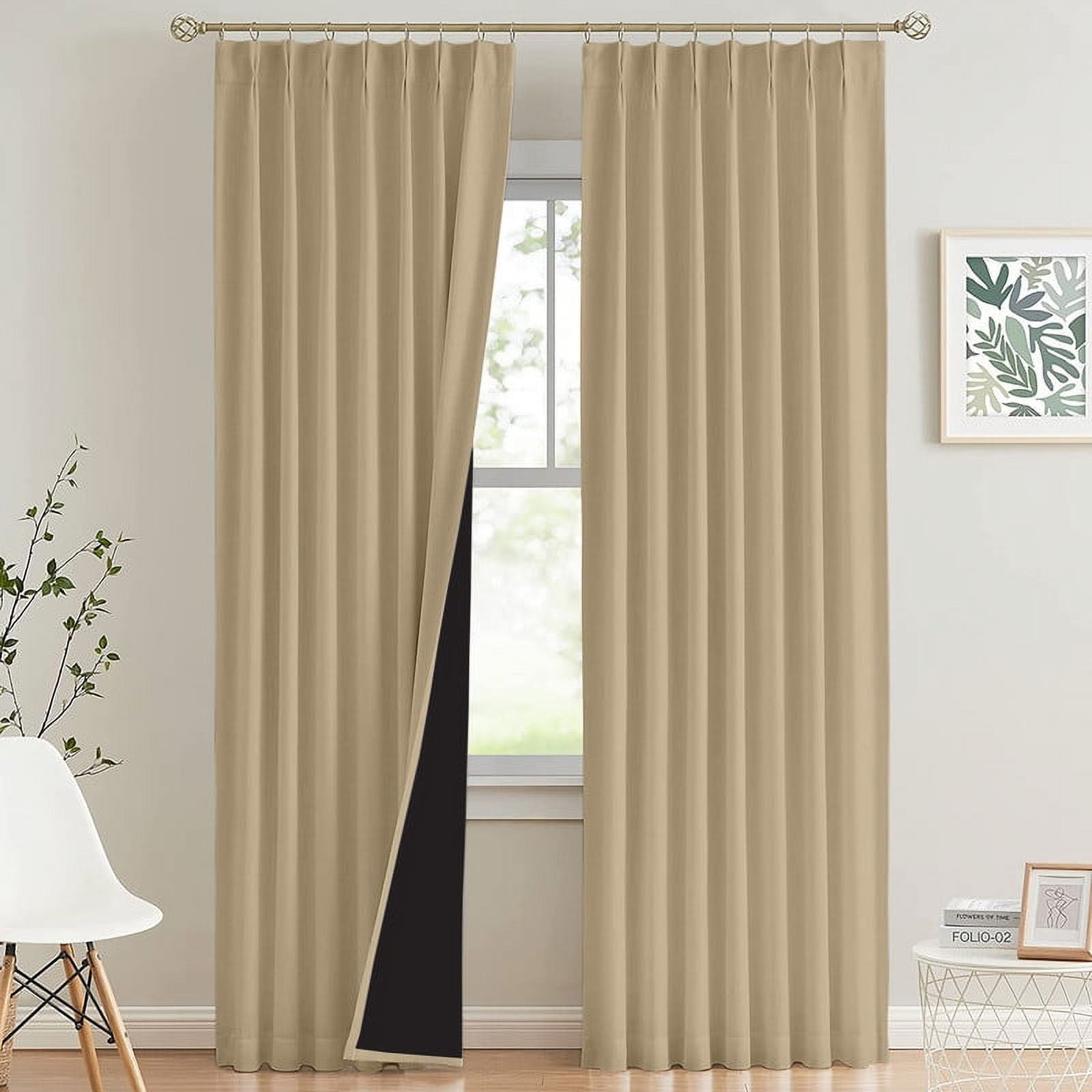 Kotton Culture 100% Blackout Curtain Double Pinch Pleat Thermal ...