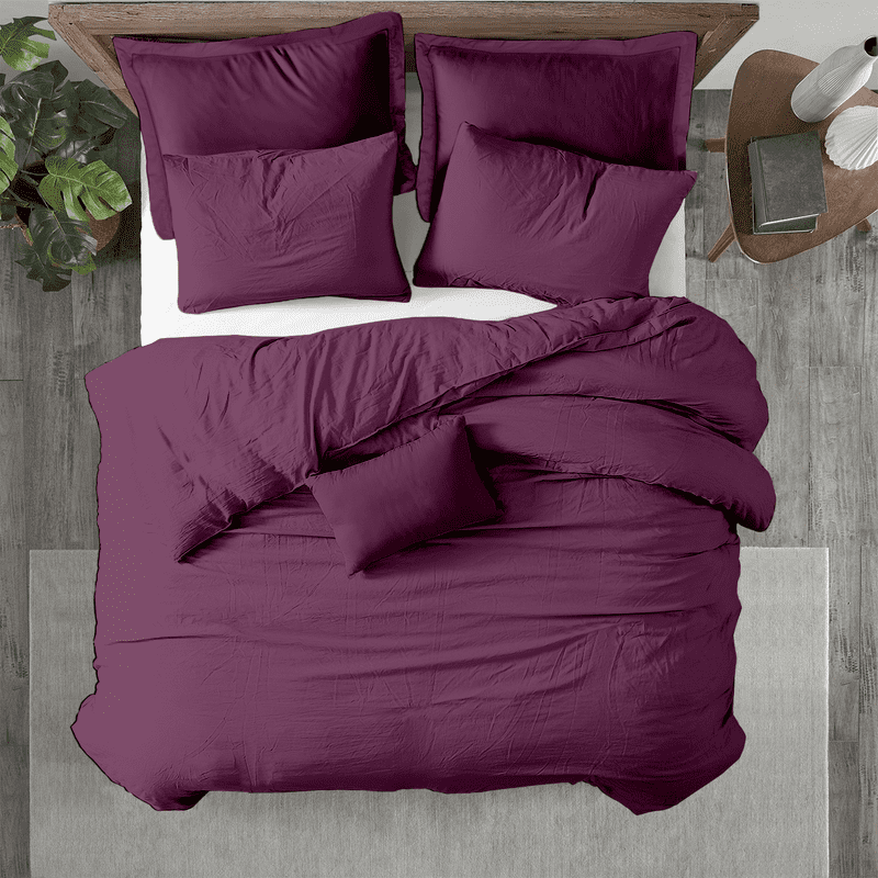 Kotton Culture 600 TC 100% Egyptian Cotton Duvet Cover (Plum ...