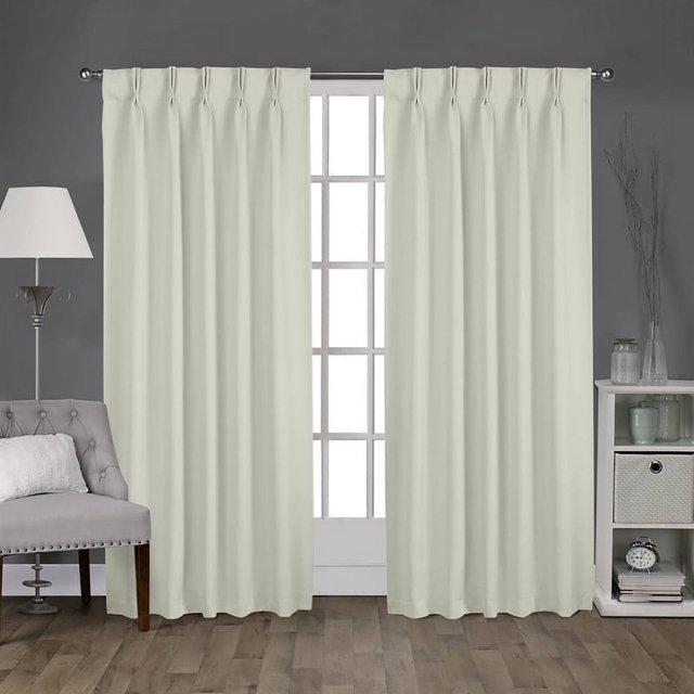 Kotton Culture Double Pinch Pleat Curtain Semi Blackout Thermal ...
