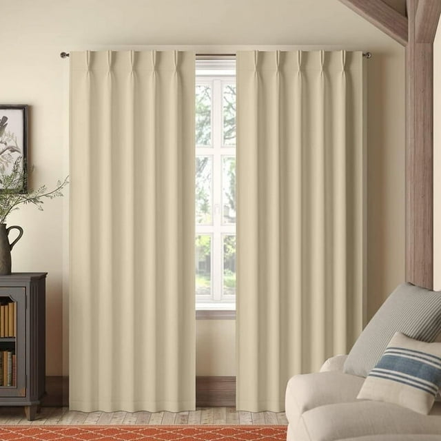 Kotton Culture Pinch Pleated Drapes Blackout Curtains for Traverse Rod ...