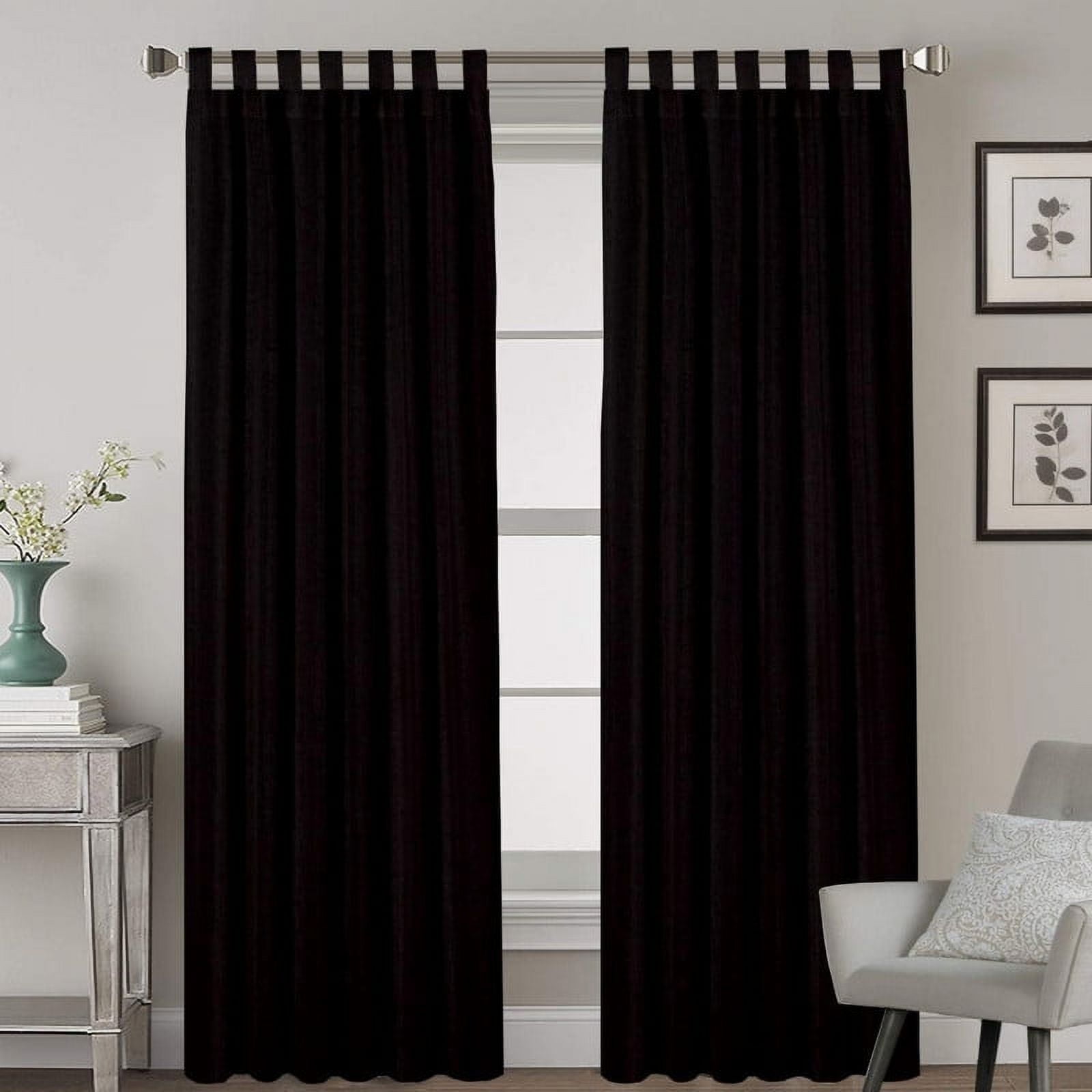 Kotton Culture Tab Top Semi Blackout Curtains Thermal Insulated Room ...