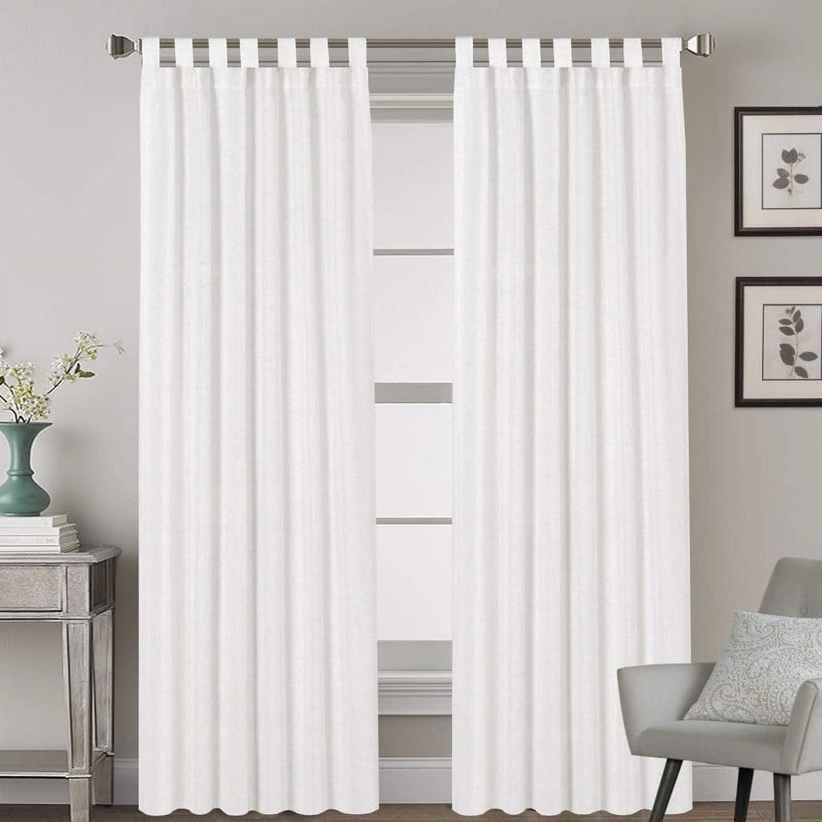 Kotton Culture Tab Top Semi Blackout Curtains Thermal Insulated Room ...