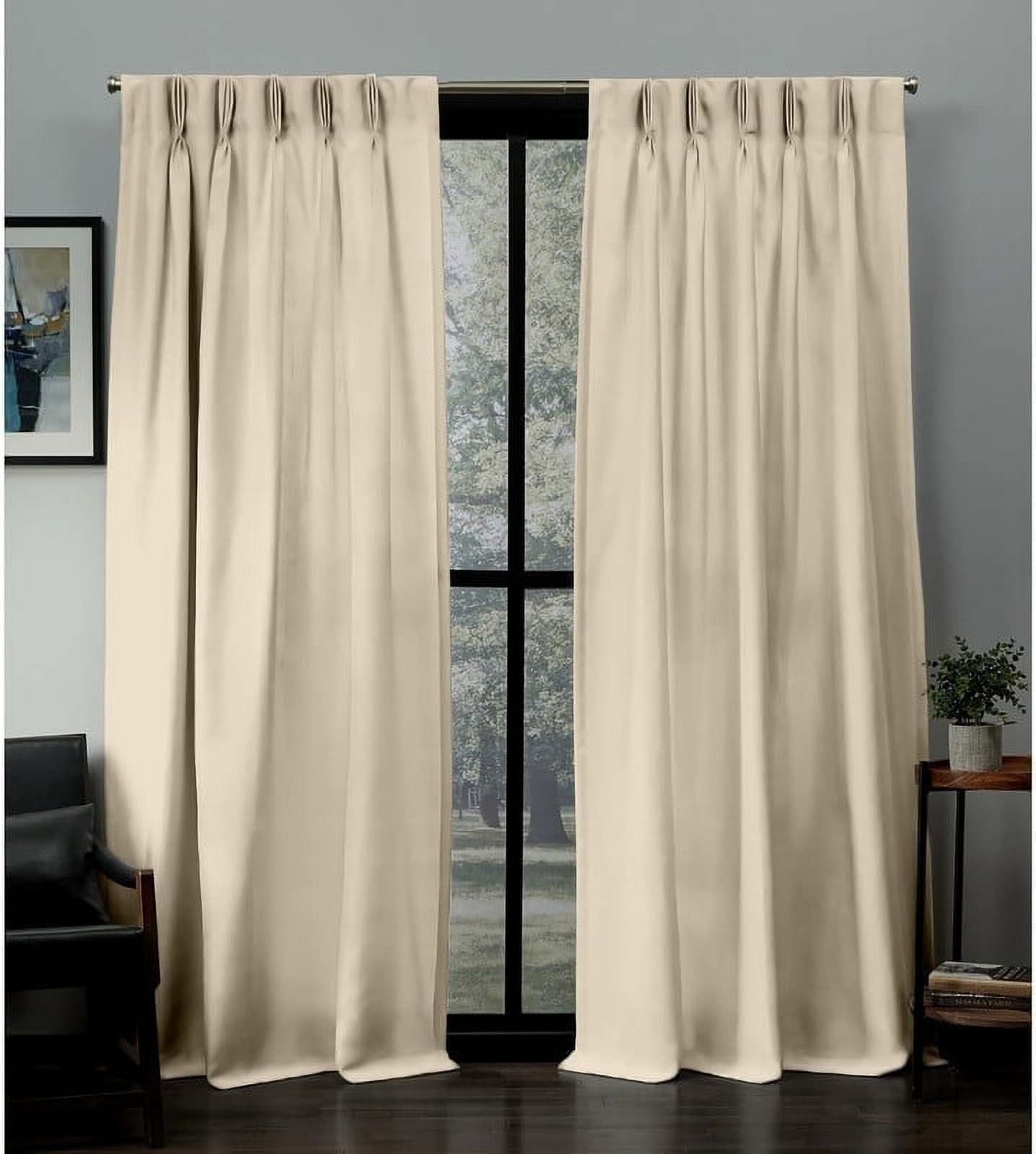 Kotton Culture Triple Pinch Pleat Blackout Curtain 100% Blackout ...