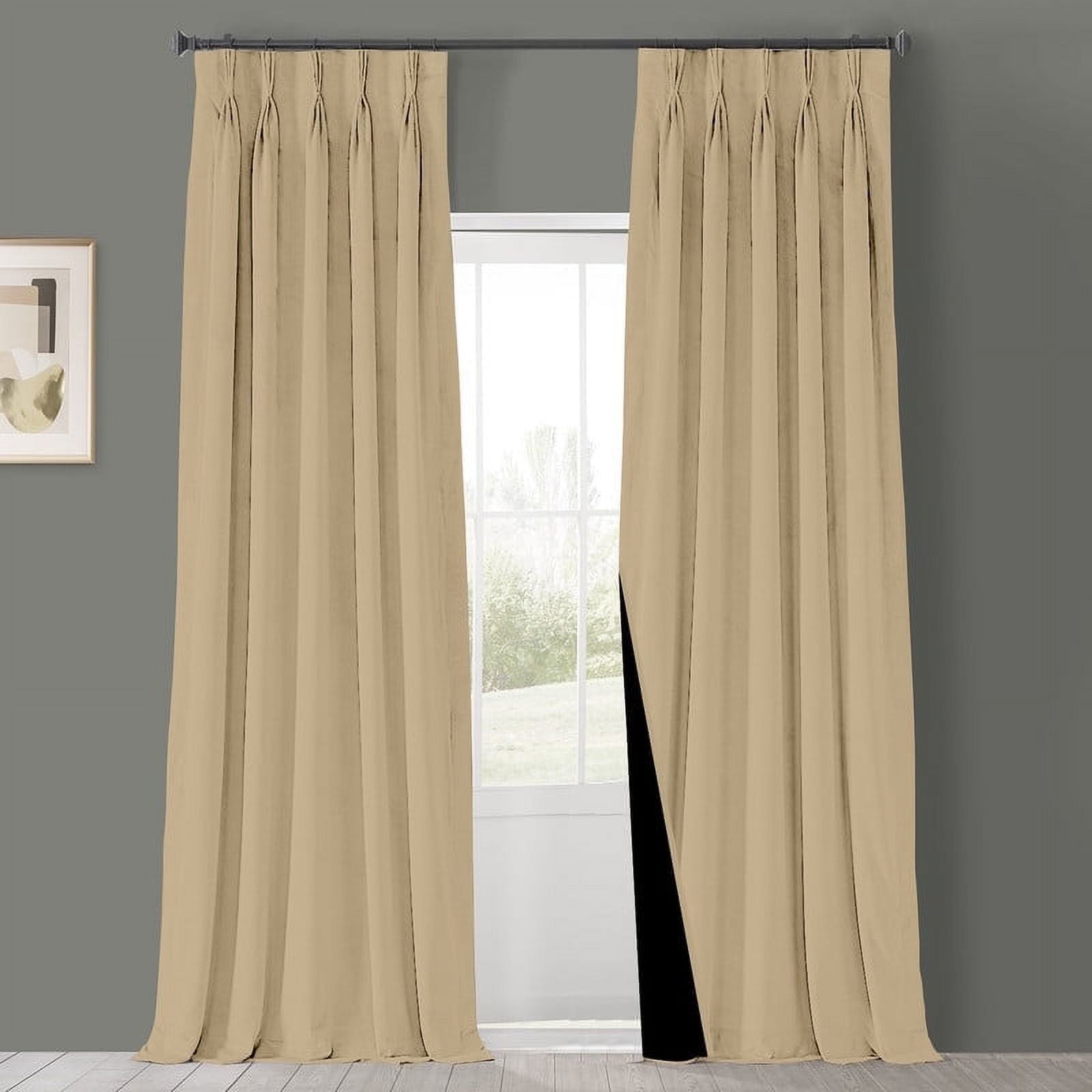 Kotton Culture Triple Pinch Pleated Curtains Room Darkening 100% ...