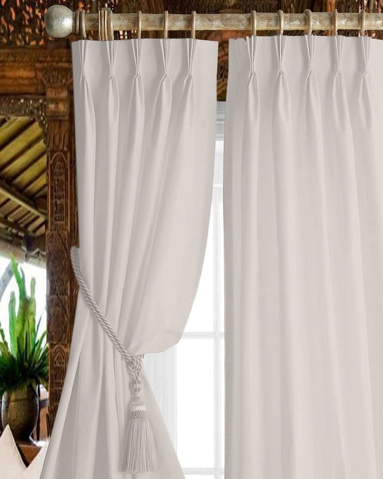 Kotton Culture Triple Pinch Pleated Curtains Thermal Room Darkening ...