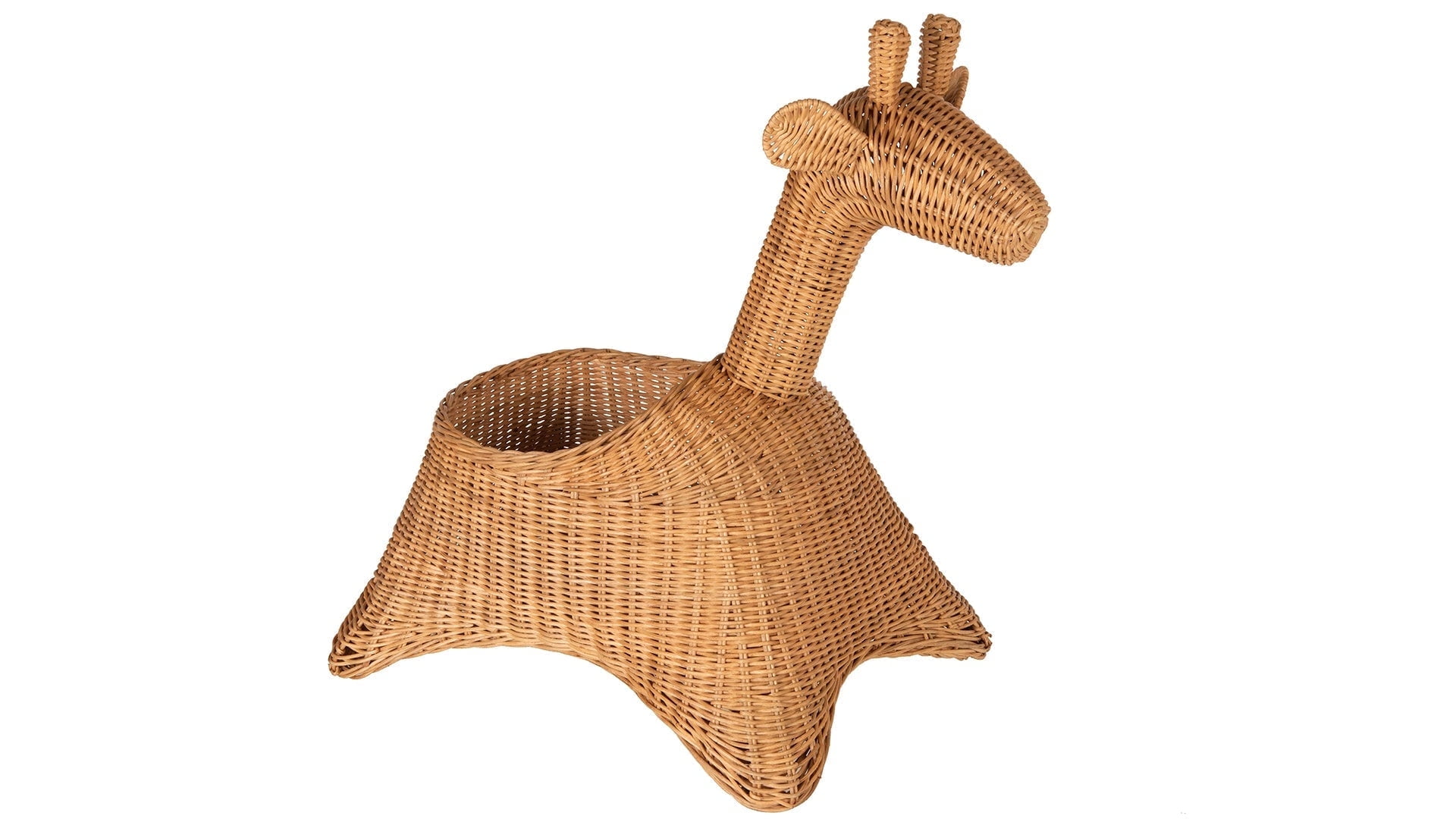Kouboo Giraffe Shaped Wicker Basket, Safari Theme Nursery Décor Basket ...
