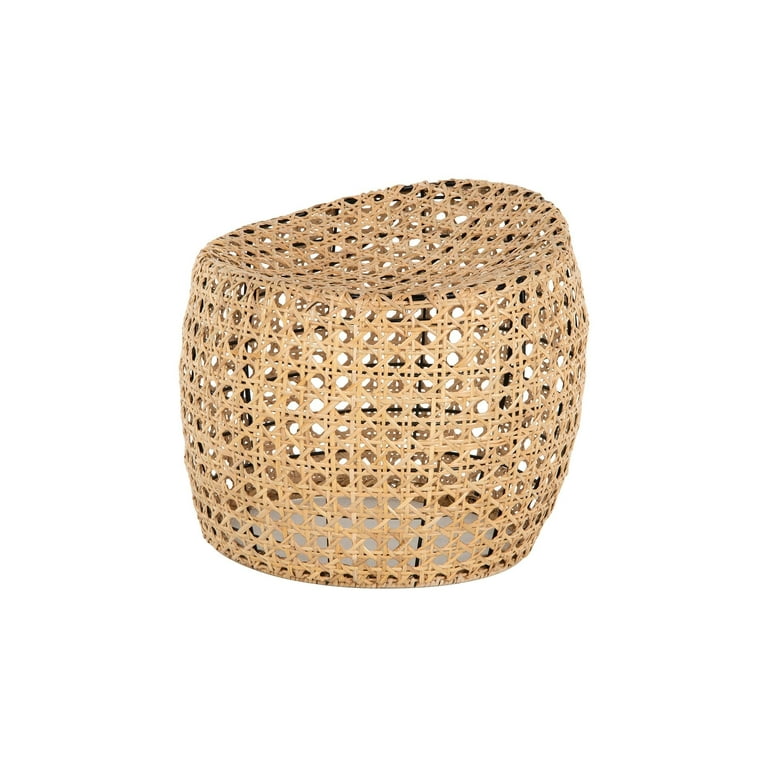Kouboo Jao Rattan Cane Stool Rattan Small Stool Chair Dry and Breathable For Living Room Bedroom Natural Color