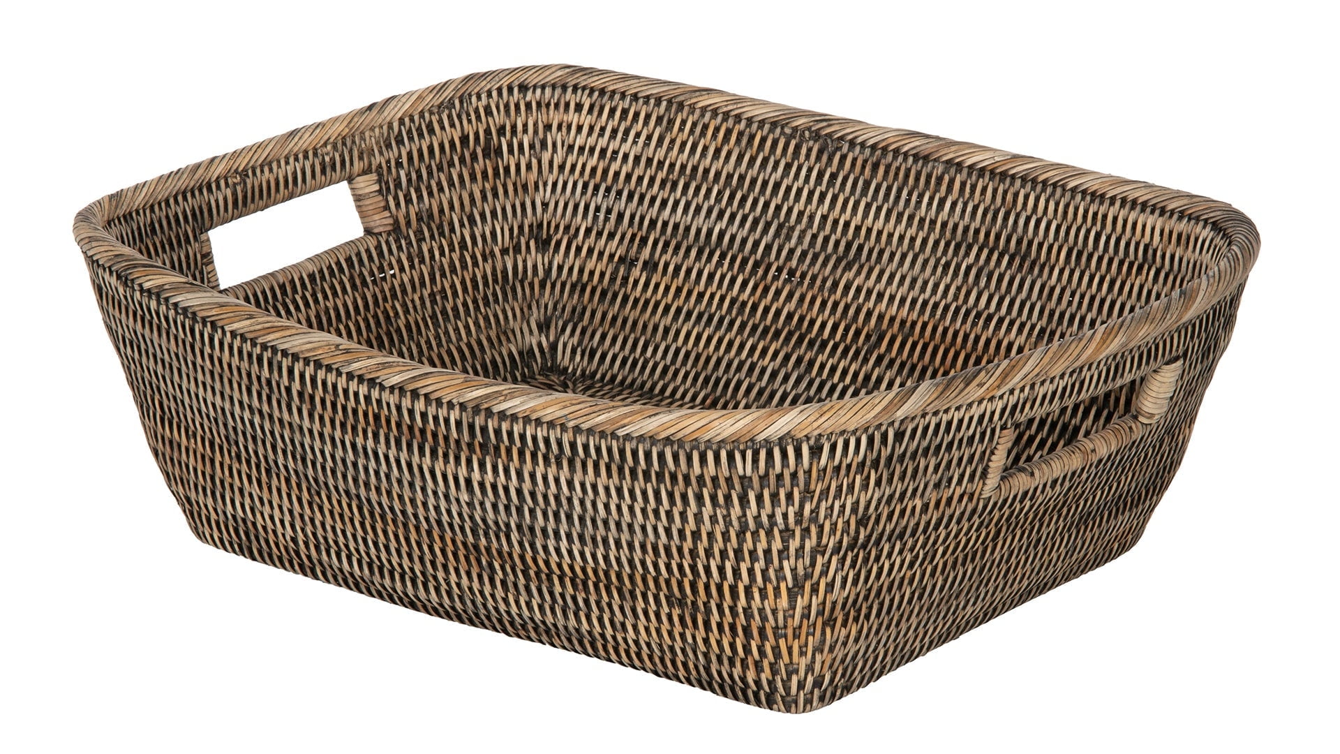 Kouboo La Jolla Oblong Rattan Storage & Shelf Basket, Handles For ...