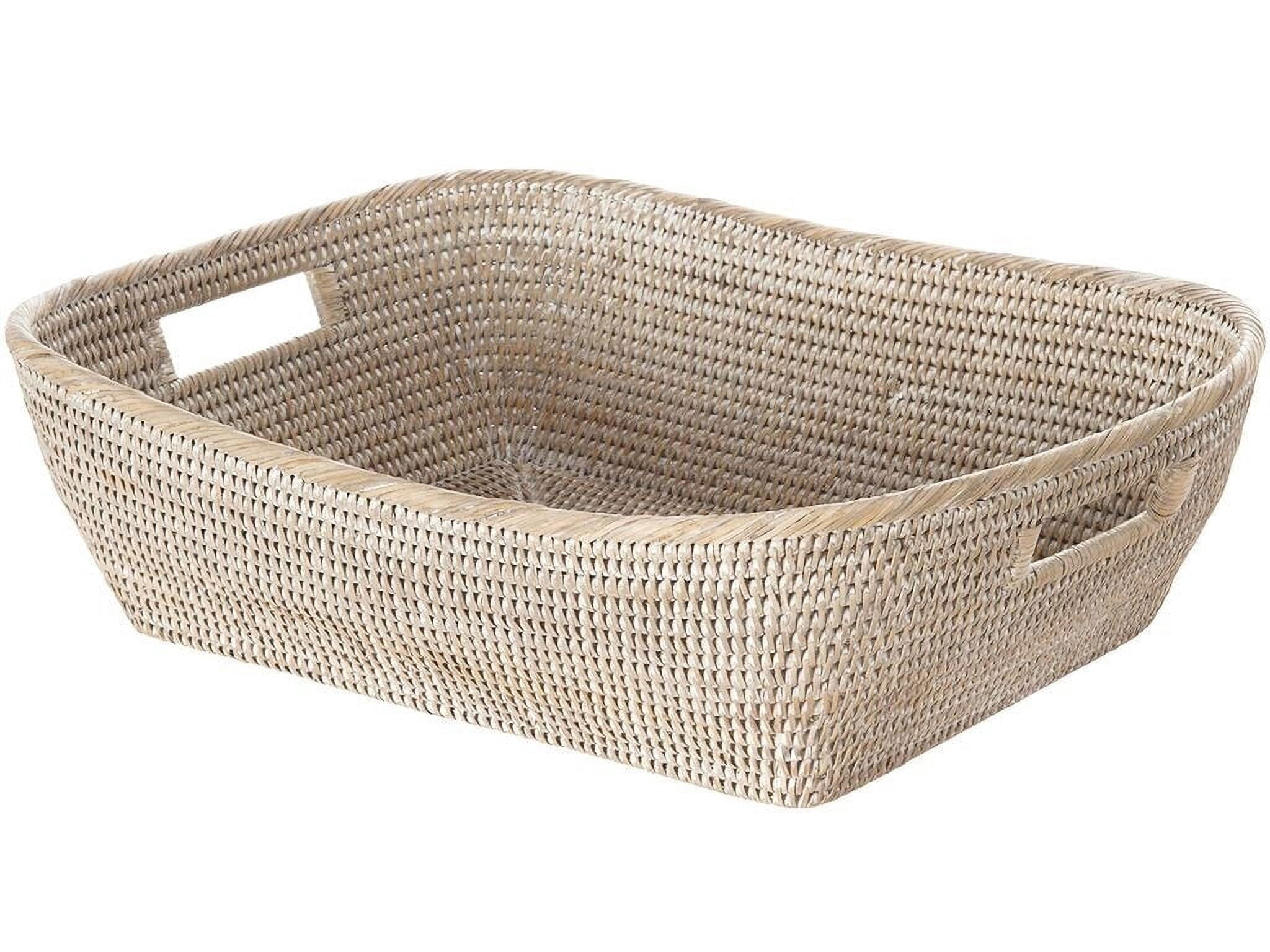 Kouboo La Jolla Oblong Rattan Storage & Shelf Basket, Home Countertop ...