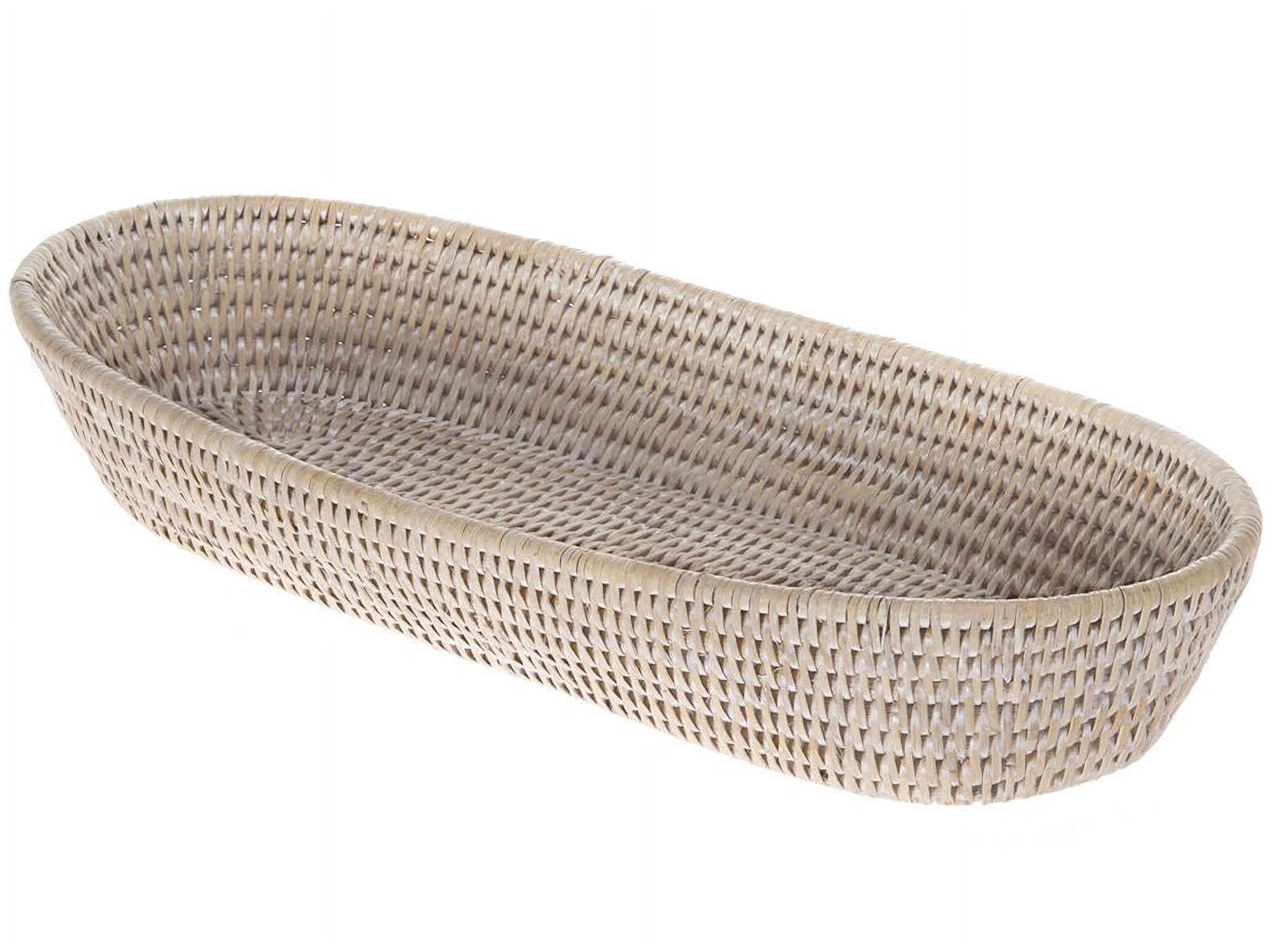 Kouboo La Jolla Rattan Bread Basket,Containers For Table Woven Fruit ...