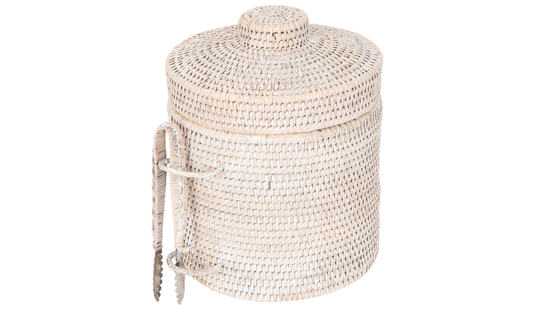 Kouboo La Jolla Rattan Ice Bucket with Ice Tongs, Perfect for Cocktails ...