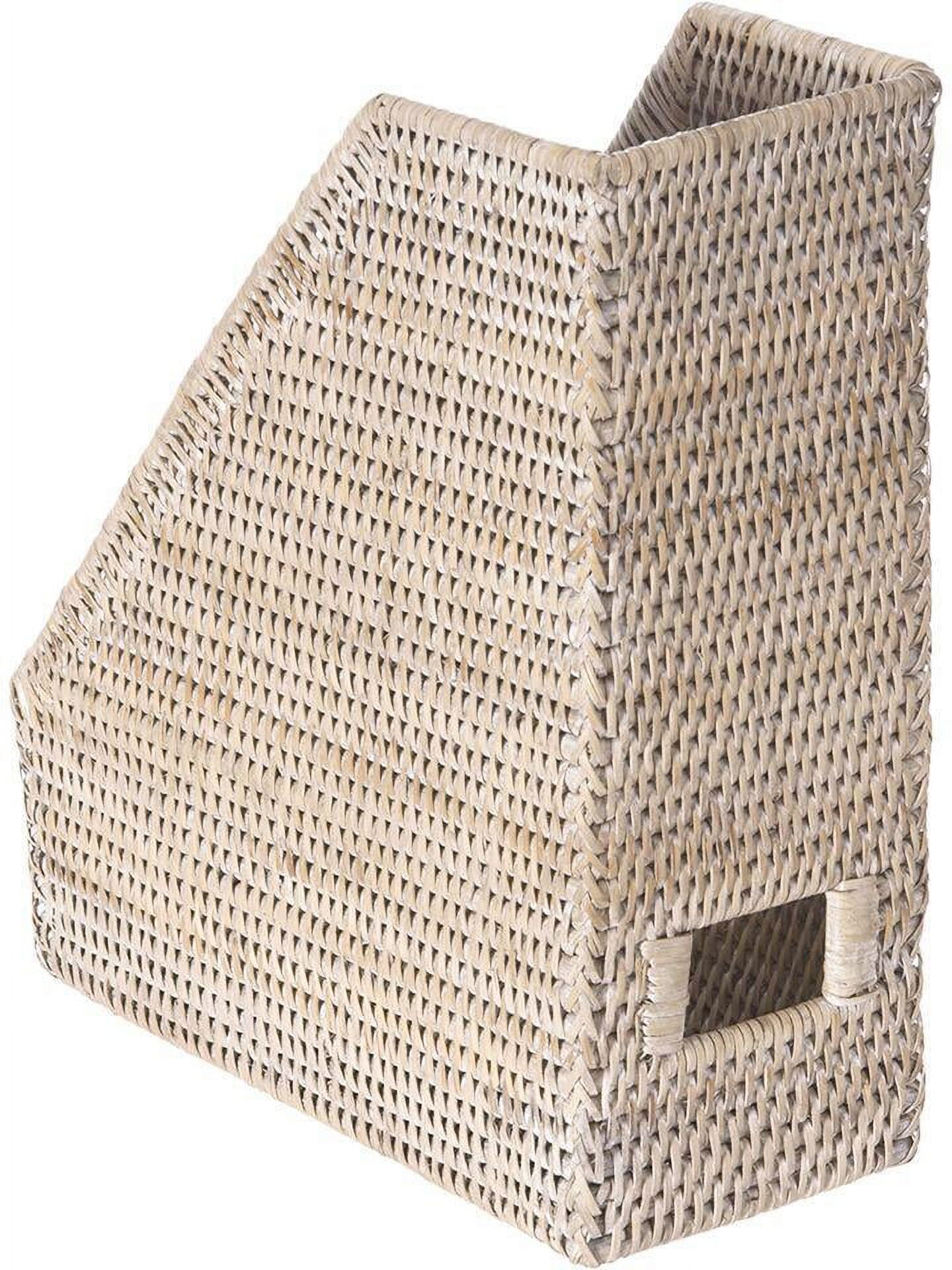 Kouboo La Jolla Rattan Magazine File Organizer, File Organizer For Desk ...
