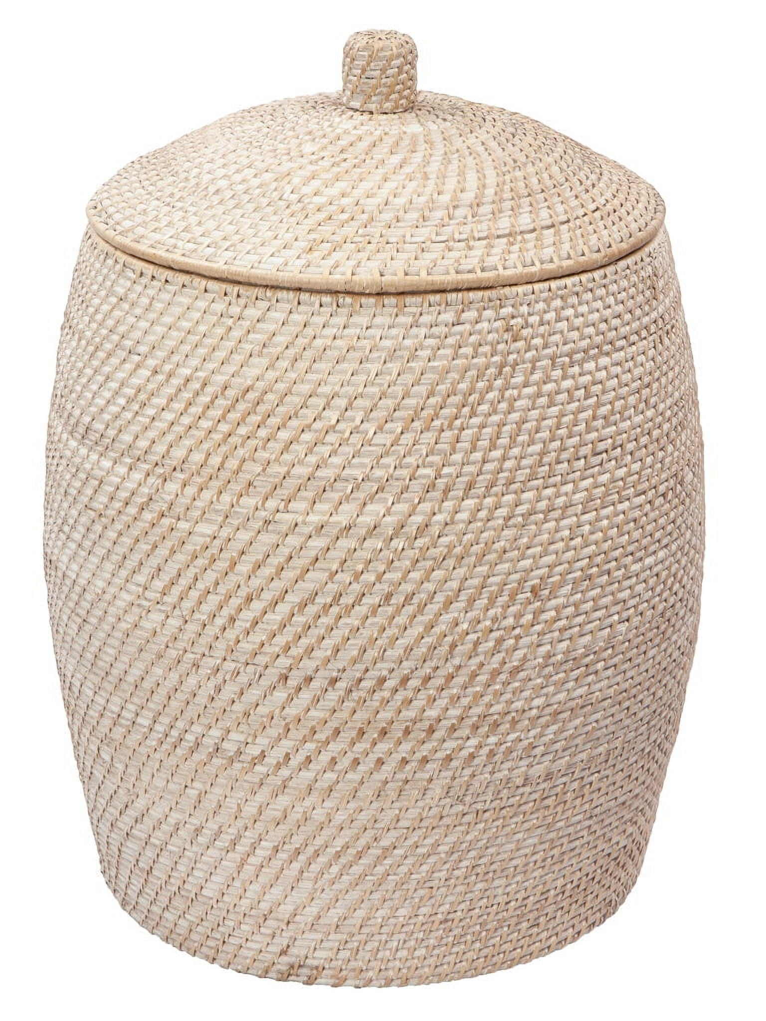 Kouboo Laguna Rattan Beehive Hamper With Liner, Removable Cotton Liner ...