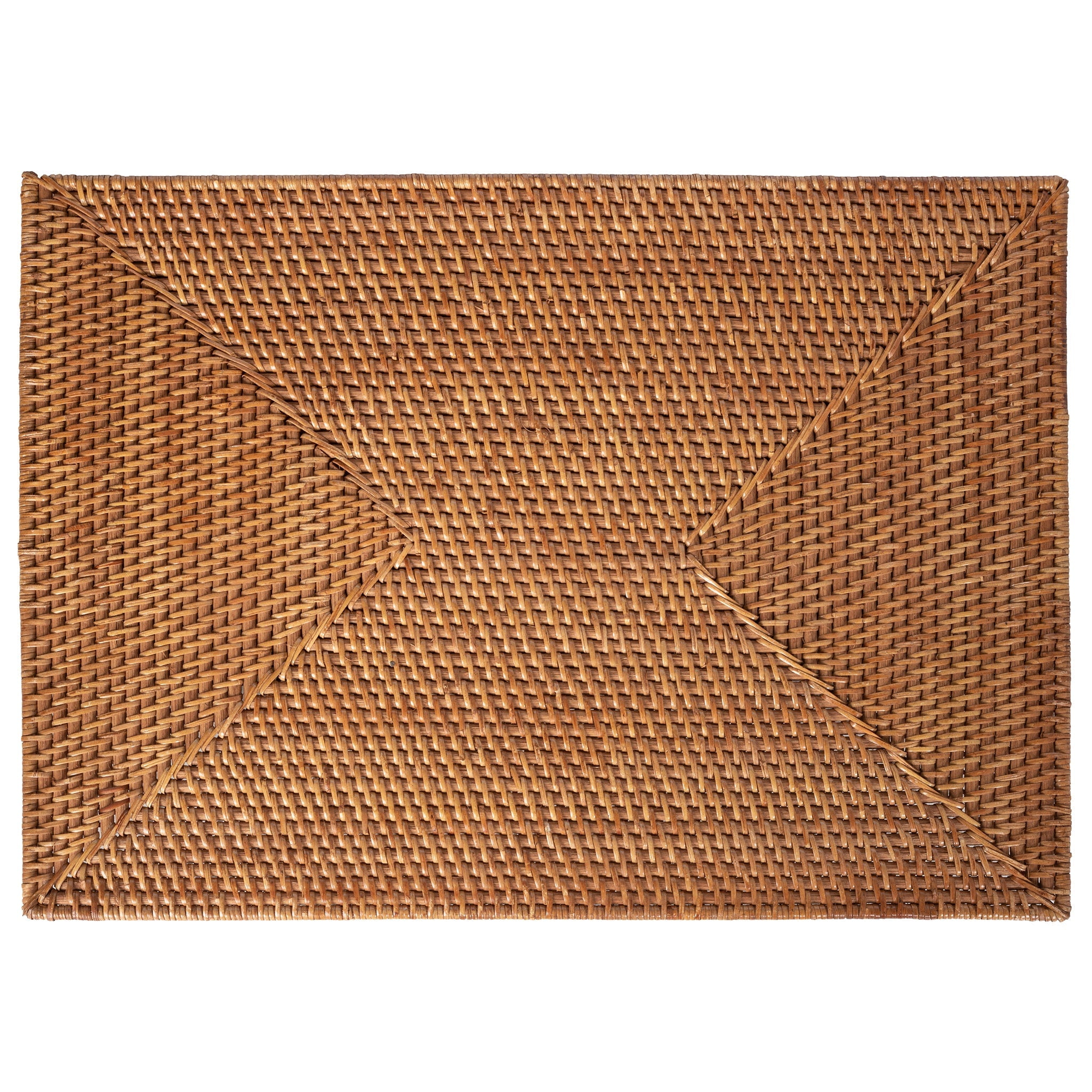Kouboo Loma Rectangular Rattan Placemat, Set of 2 Pieces, Dinner Plates ...