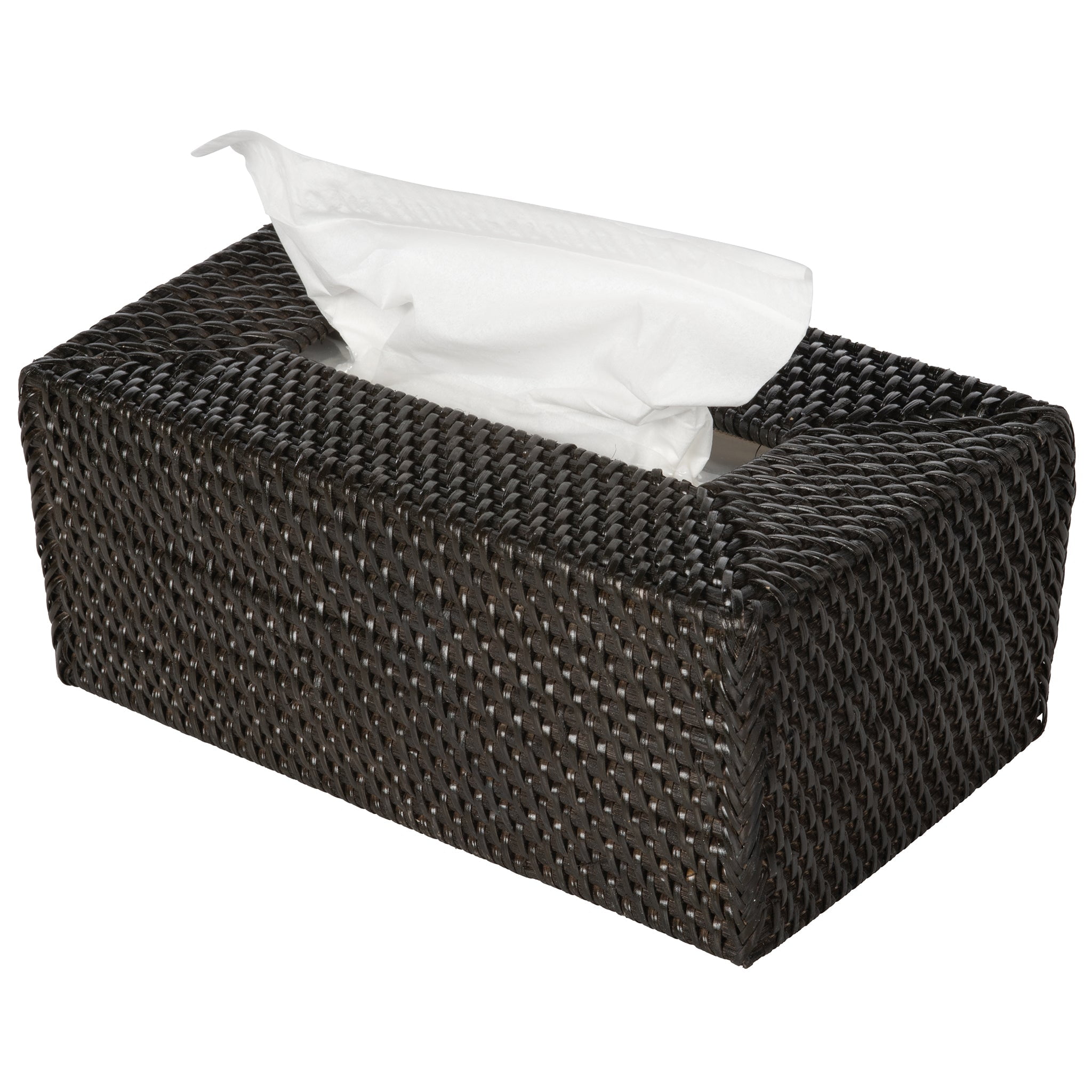 Kouboo Loma Rectangular Rattan Tissue Box Cover Holder, Wicker Decorative Tissue Holder for ...