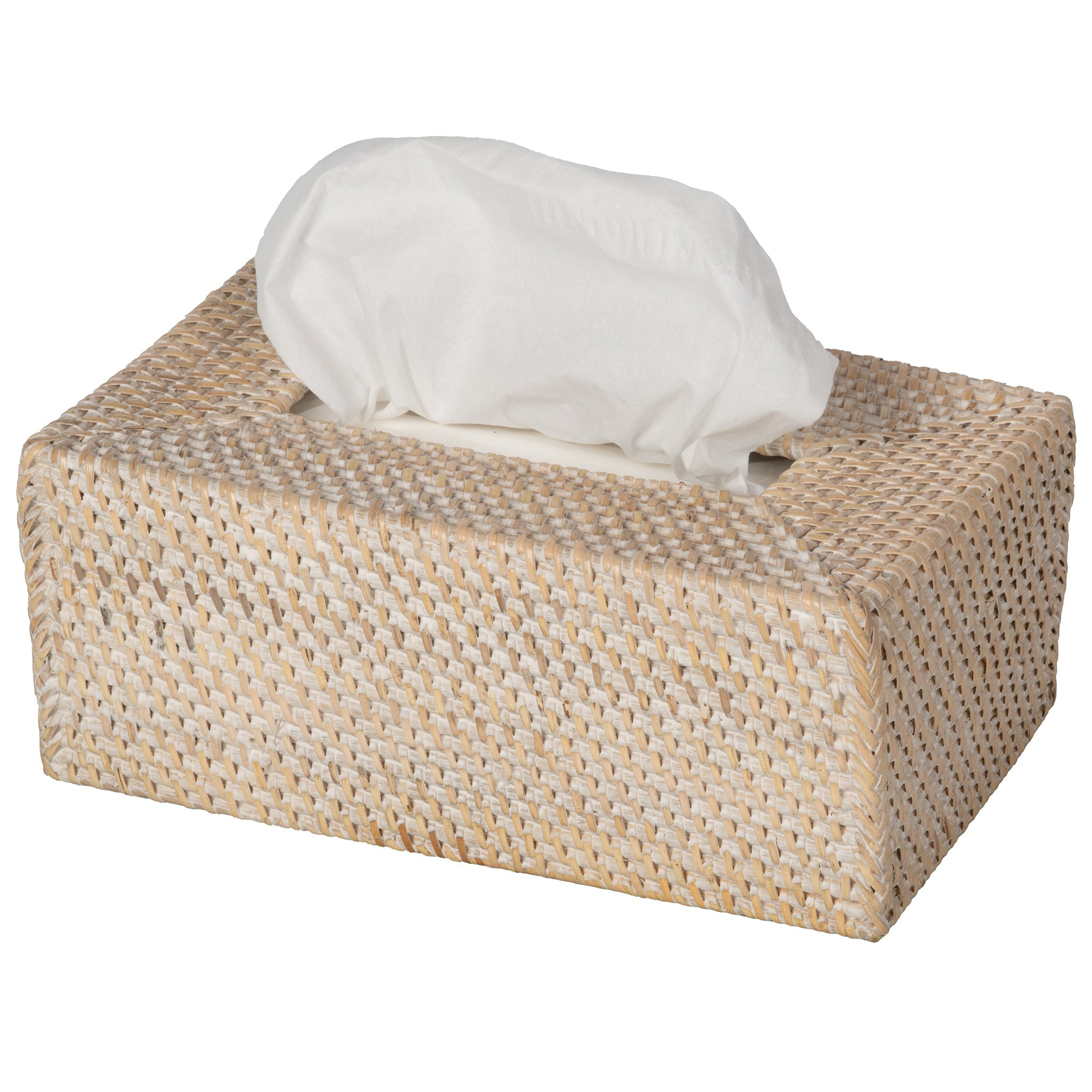 Kouboo Loma Rectangular Rattan Tissue Box Cover Holder, Wicker ...
