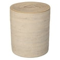 Kouboo Loma Round Rattan Hamper And Laundry Basket With Removable Liner ...
