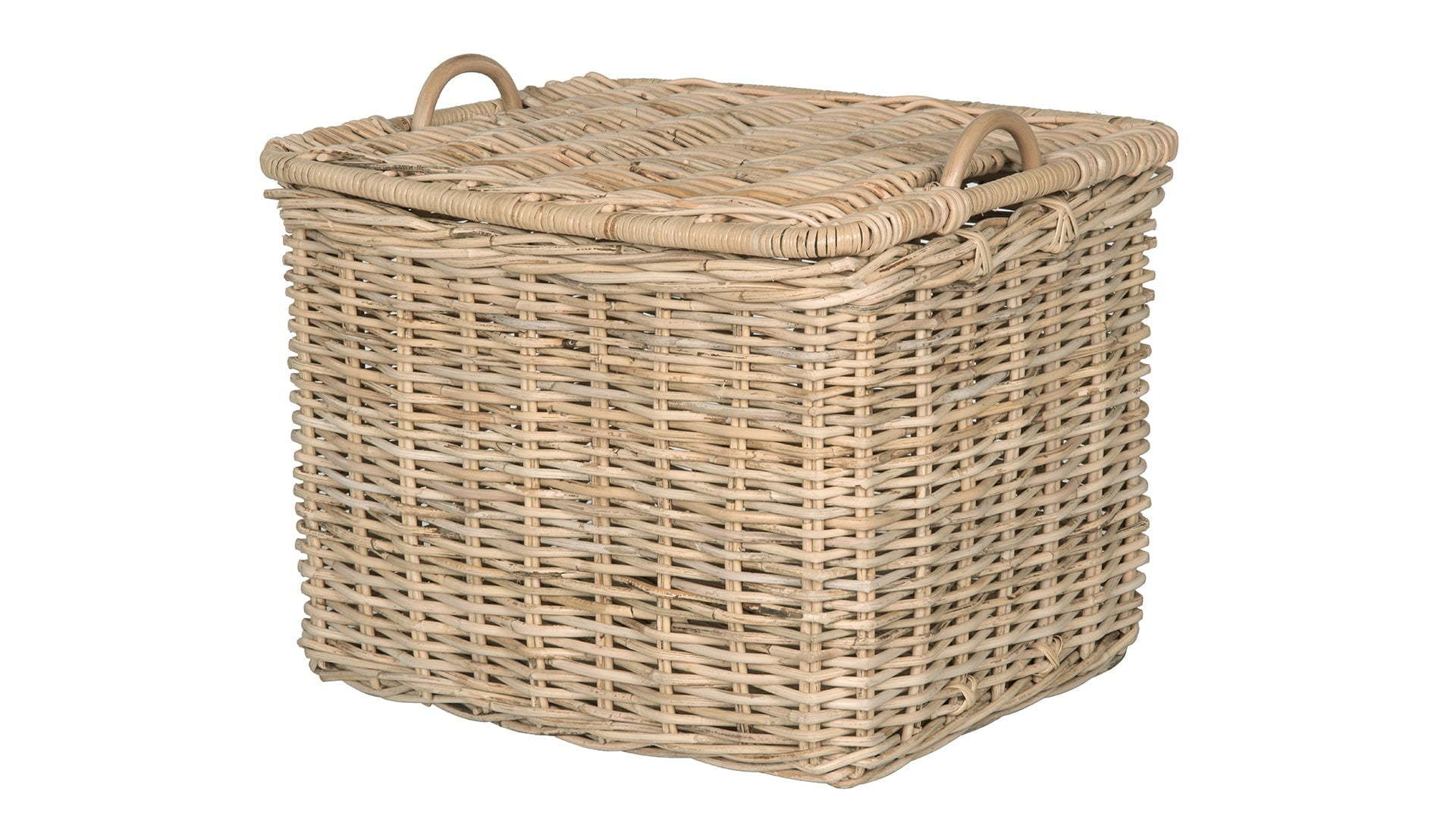 Kouboo Rattan Core Rectangular Storage Basket With Lid, Household ...