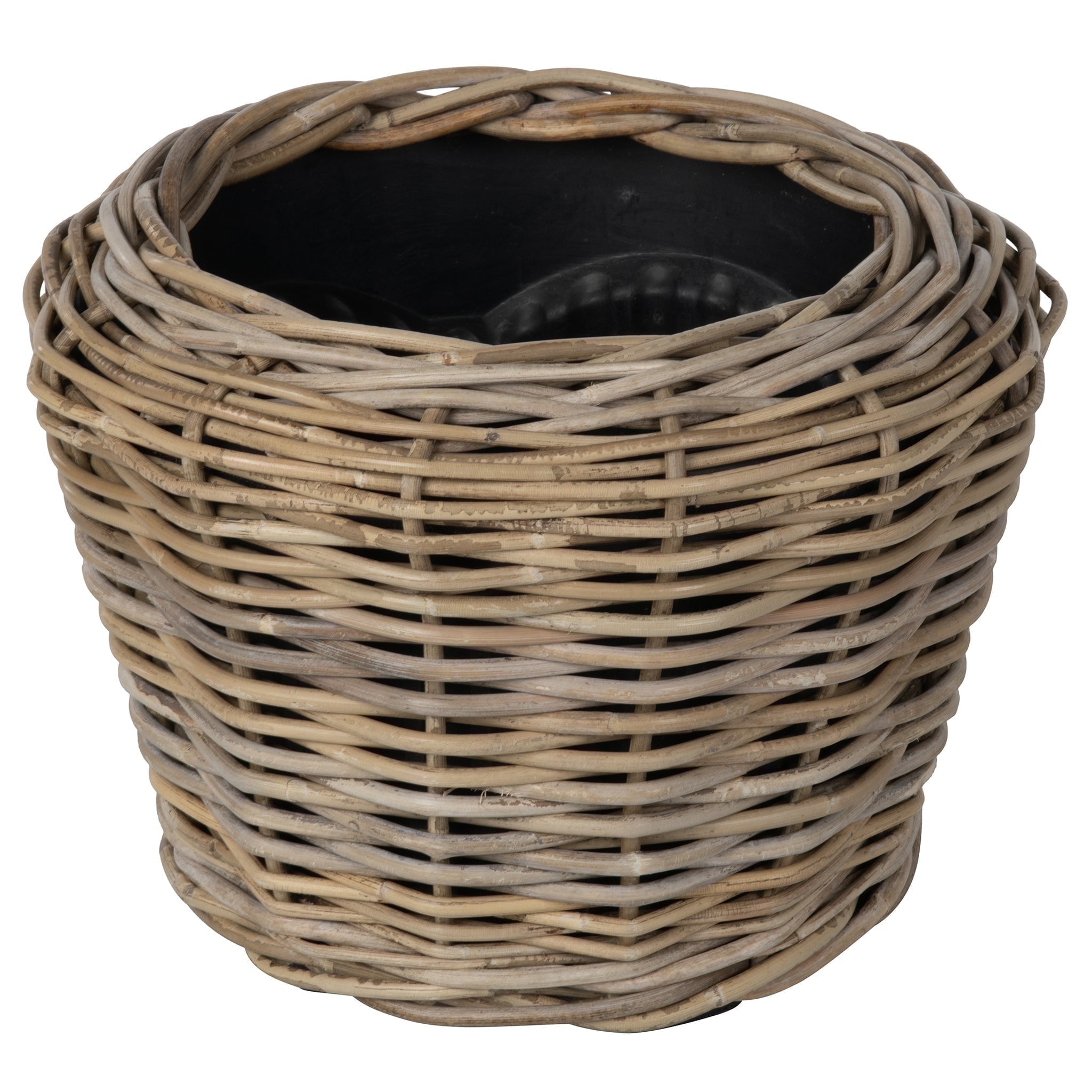Kouboo Indoor & Outdoor Rattan Planter, 12.5 x 10 x 0 Inches, Beige ...