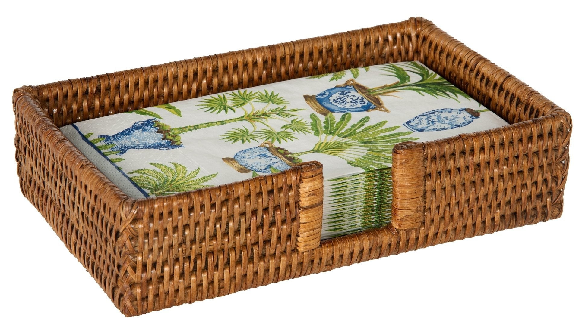 Kouboo Rattan La Jolla Rectangular Dinner Napkin and Guest Towel Holder ...