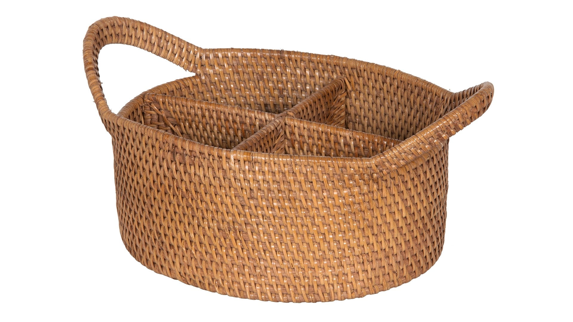 Kouboo Rattan Utensil Caddy with Built-in Handles, Handwoven Rattan, 4 ...