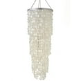 Kouboo Round King Size Chandelier with Round Capiz, Hanging Light for ...