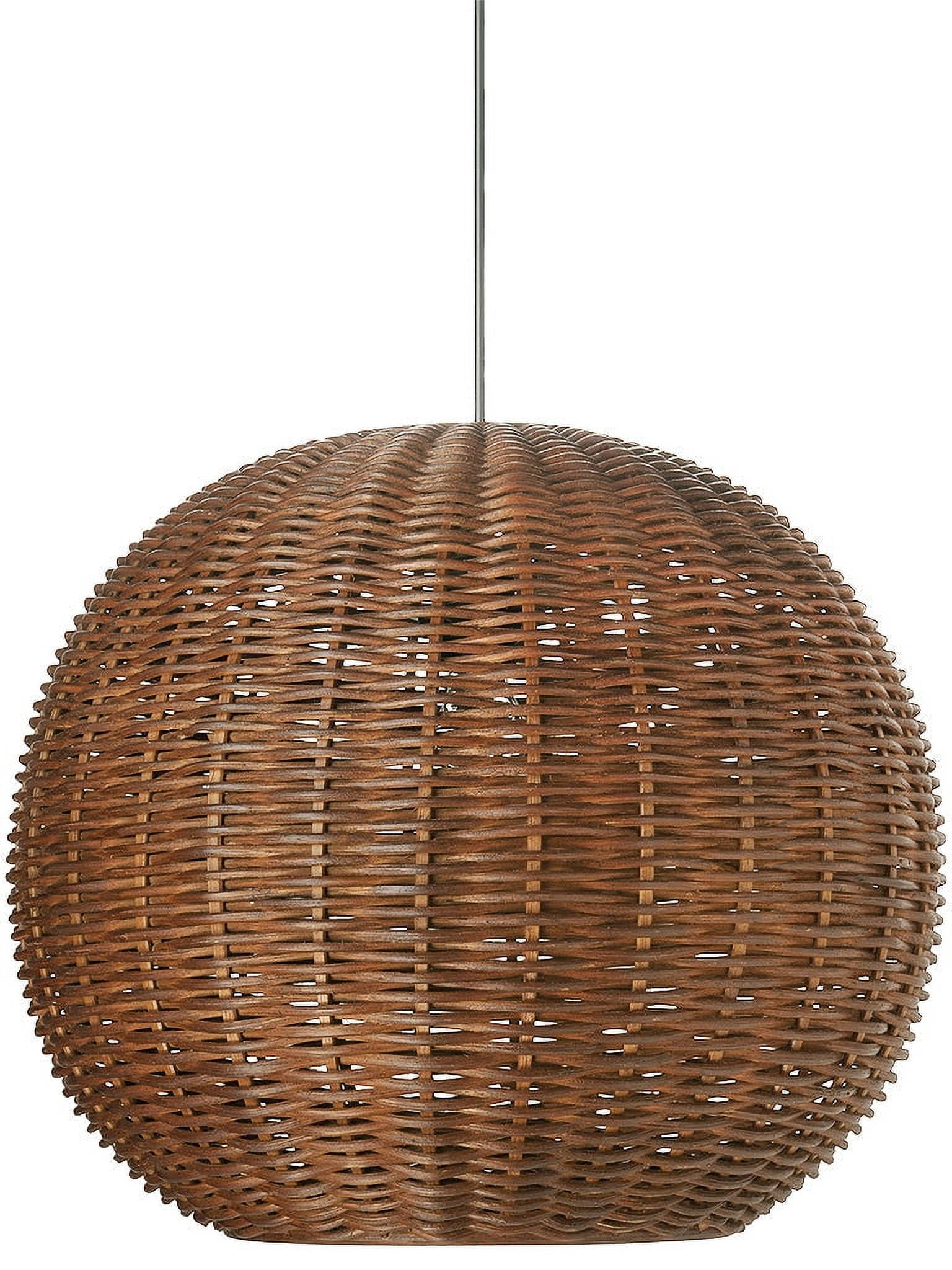 Kouboo Wicker Ball Pendant Lamp, Palau Continuous Weave Wicker Ball ...