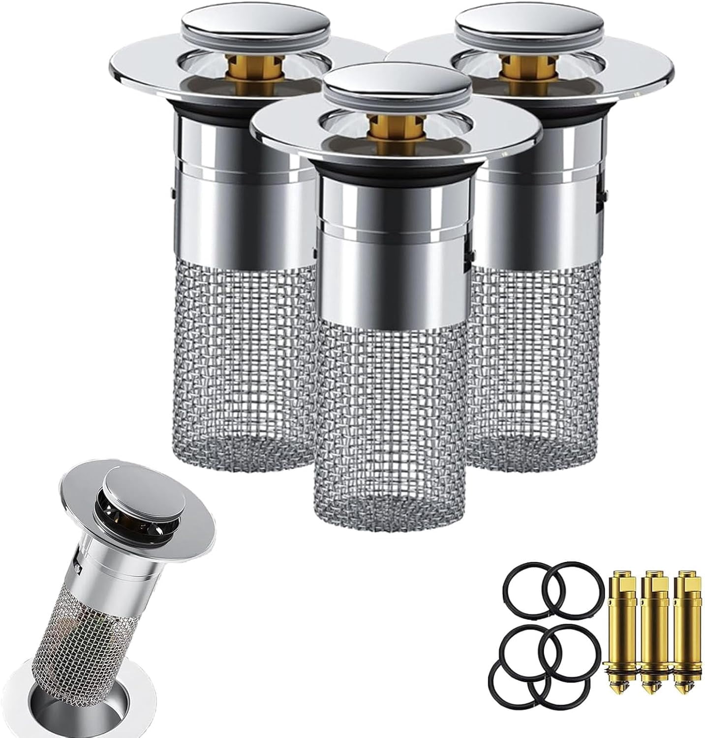 Kouglh Pop up Sink Drain Strainer, Kouglh Sink Drain Strainer, Ailsion ...