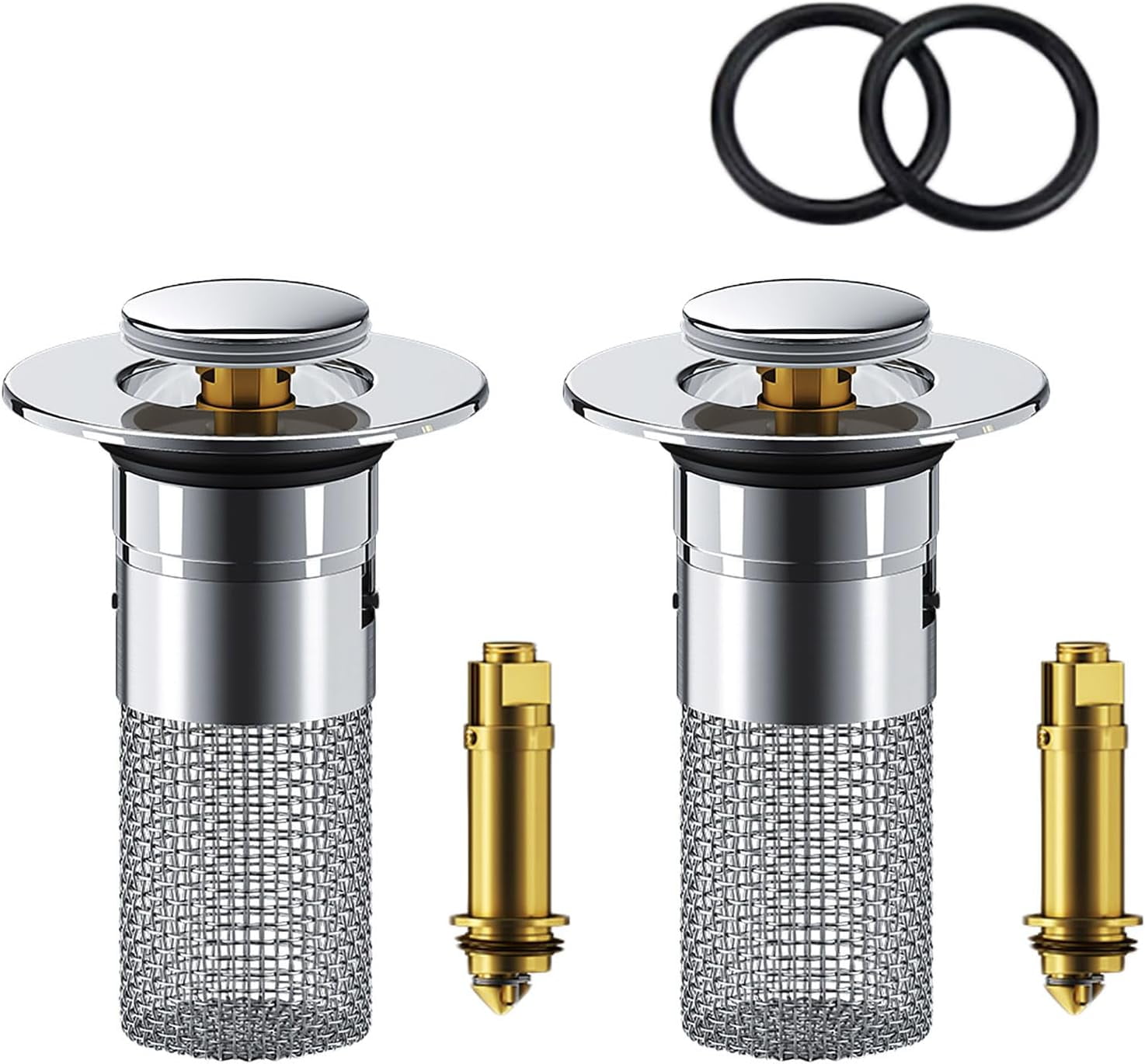 Kouglh Pop up Sink Drain Strainer, Timnamy Drain Filter, Bathroom Sink Screen Drainfilter, Sink ...