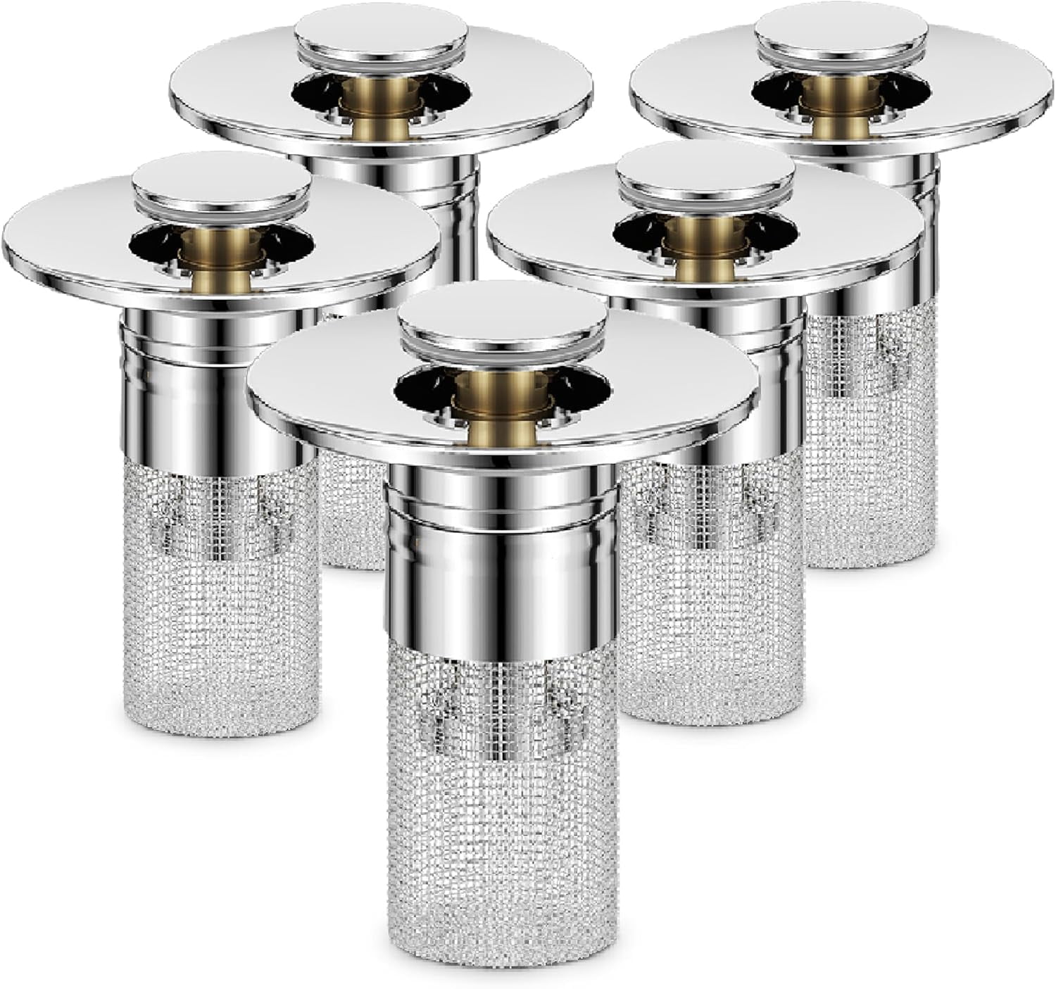Kouglh Pop Up Sink Drain Strainer - Universal Stainless Steel Drain ...