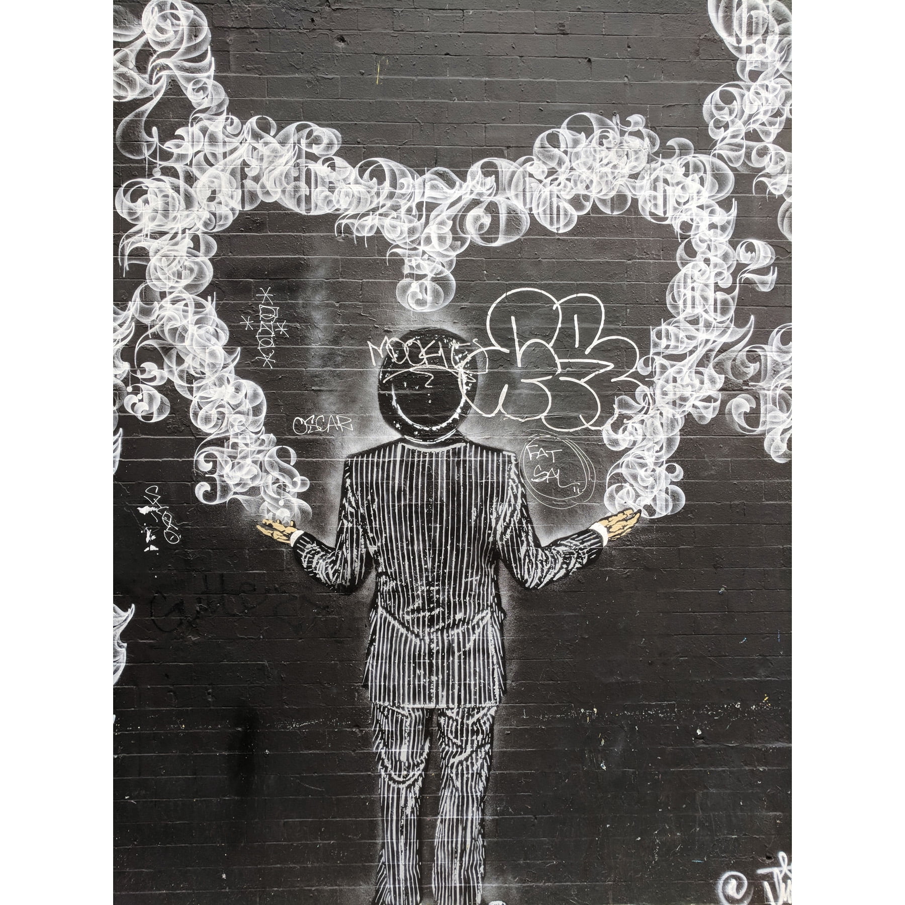 Koumu New York Graffiti Magic Love Grey Wall Mural Photo Extra Large ...