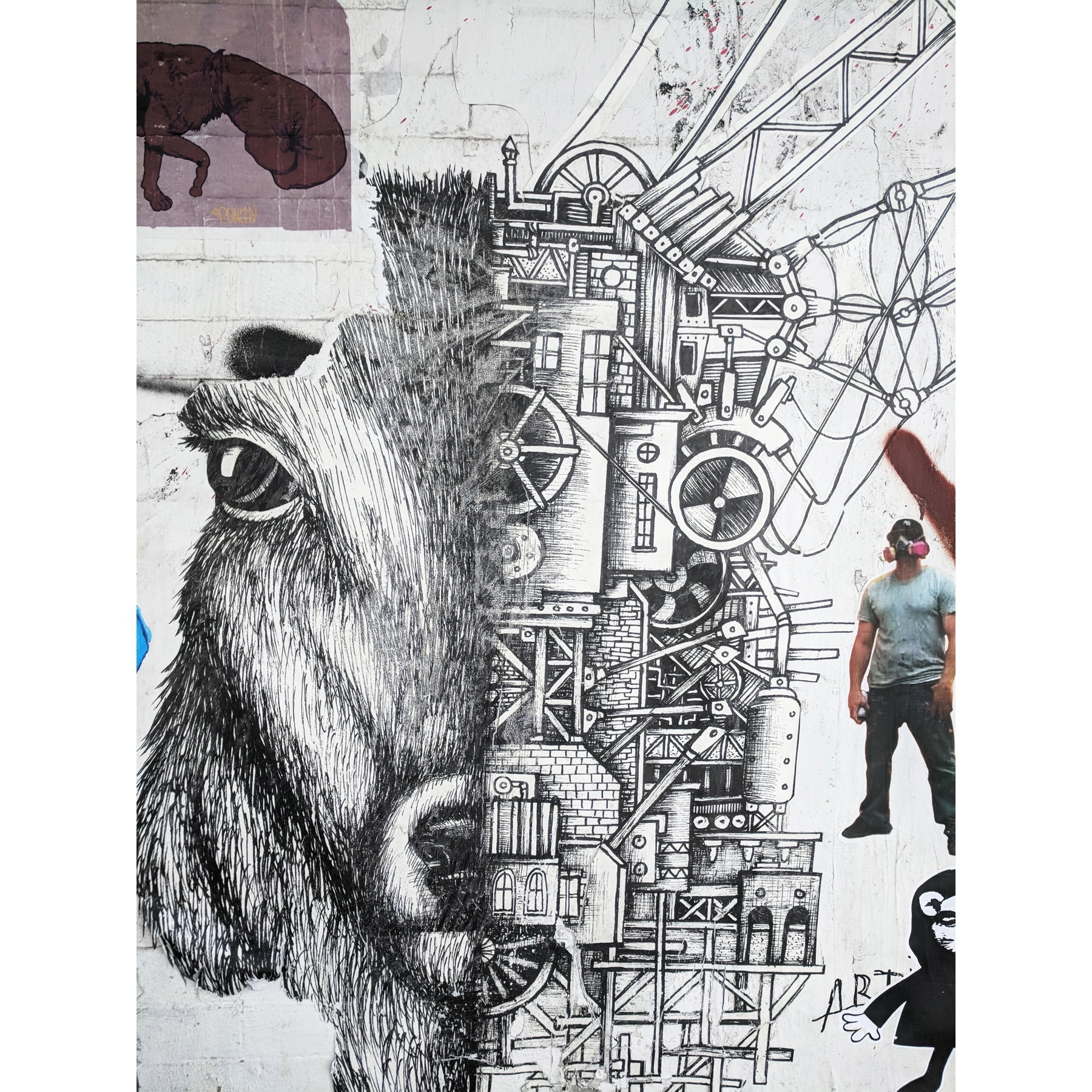 Koumu New York Graffiti Mural Random Weird Deer Steampunk Photo Extra ...