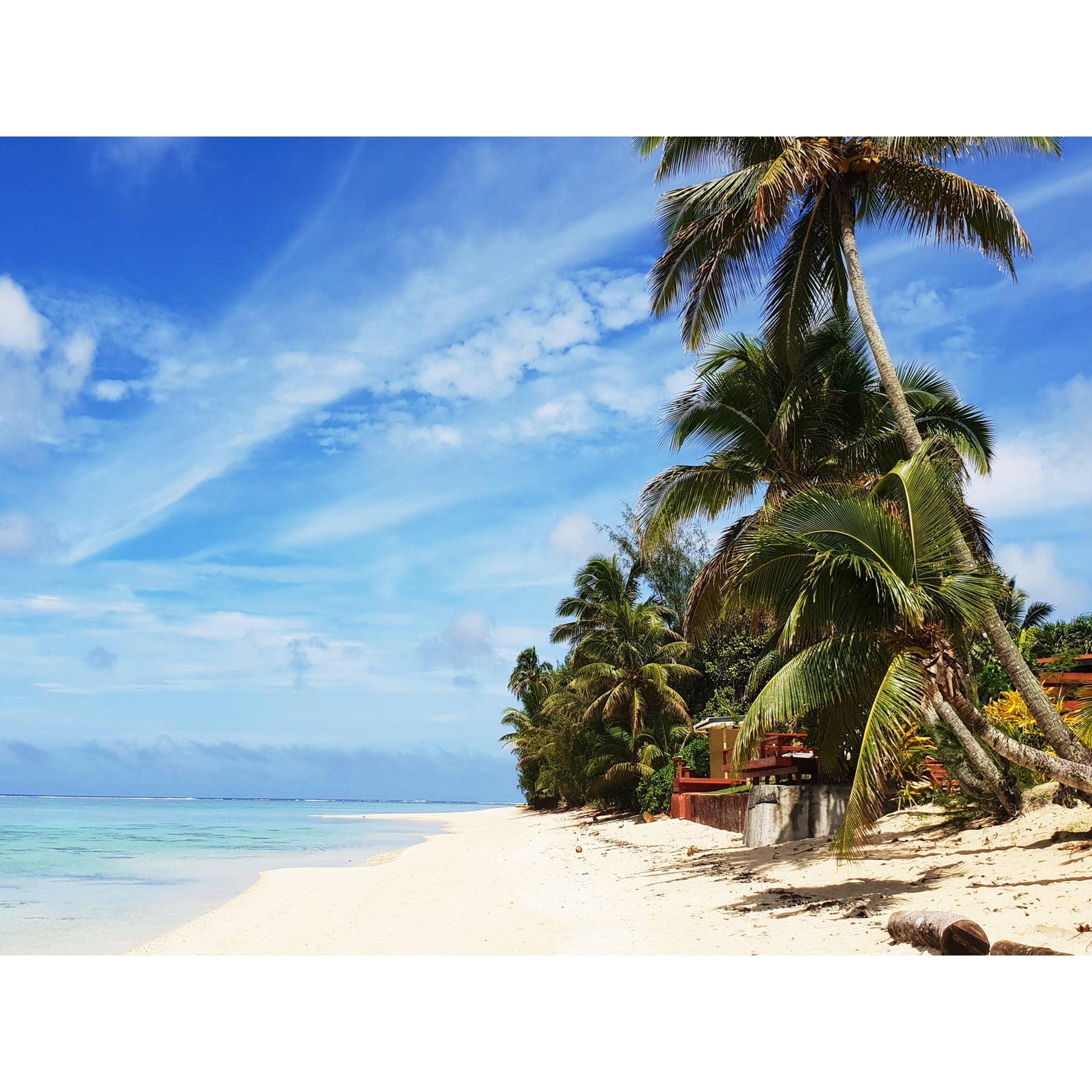 Koumu Rarotonga Cook Islands Summer Beach Blue Sky Photo Extra Large ...