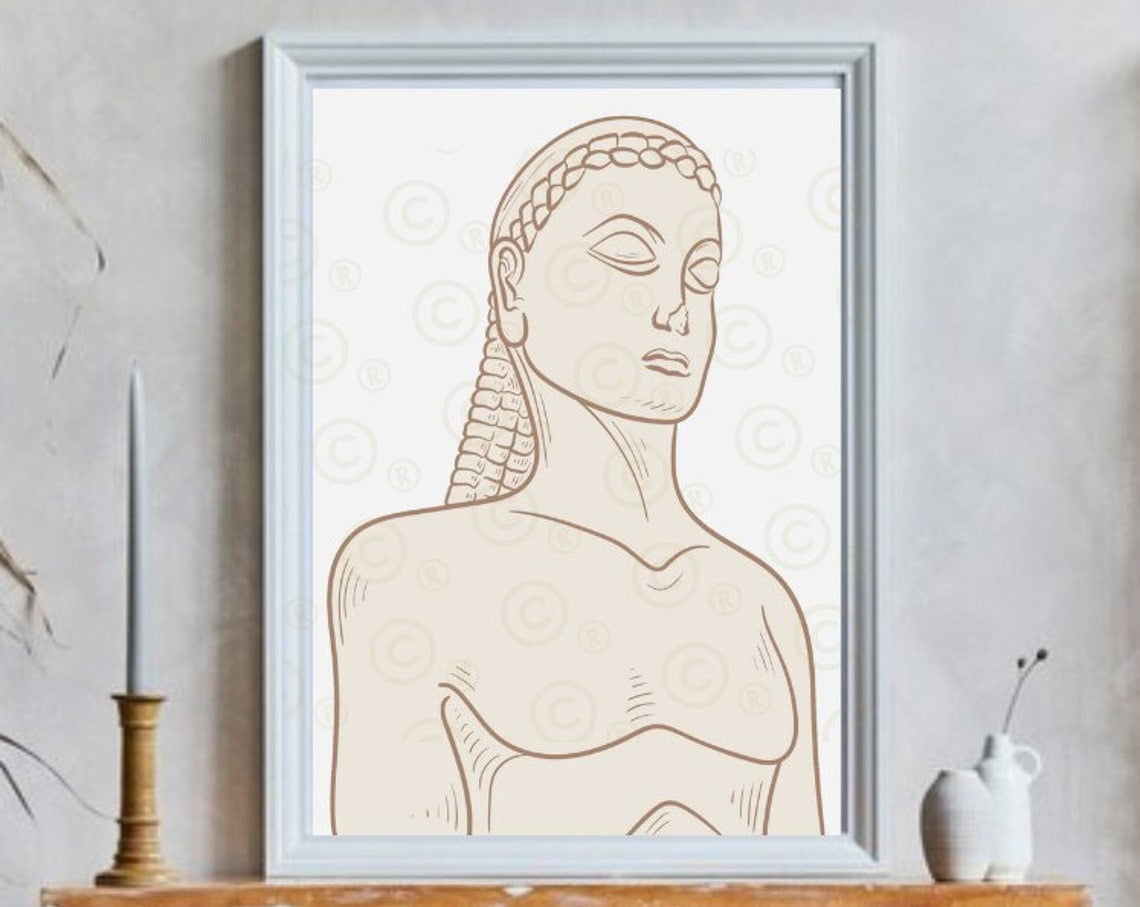 Kouros Statue, Greek Statue Print, Greek Aesthetic, Greek Mythology Art ...