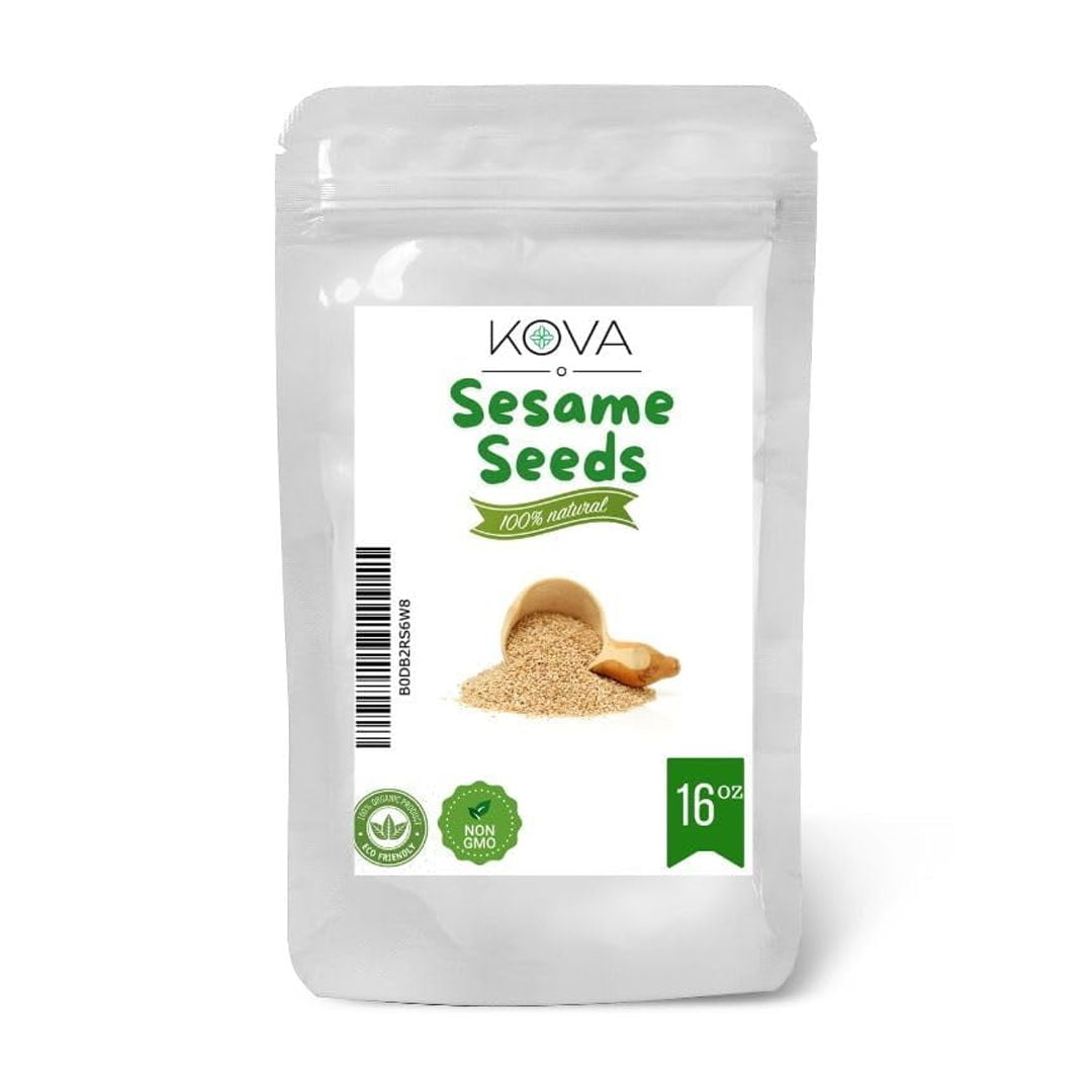 Kovafood Sesame Whole seed DMF15 - 1Lb | Raw Unhulled Sesame seed for ...