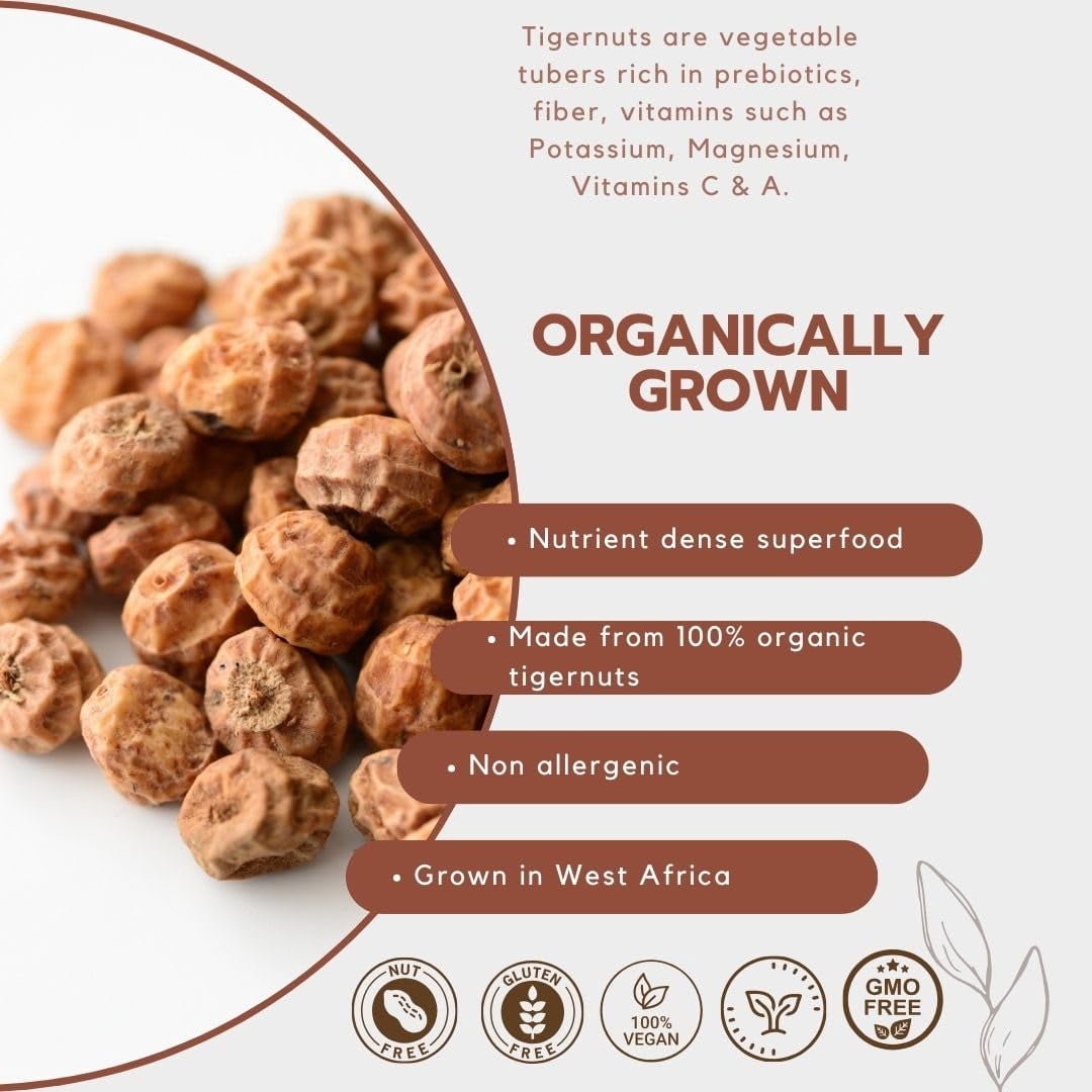 Kovafood Whole Organic SCH4 Tiger Nuts (5 LBS Super Sized) Super Food ...