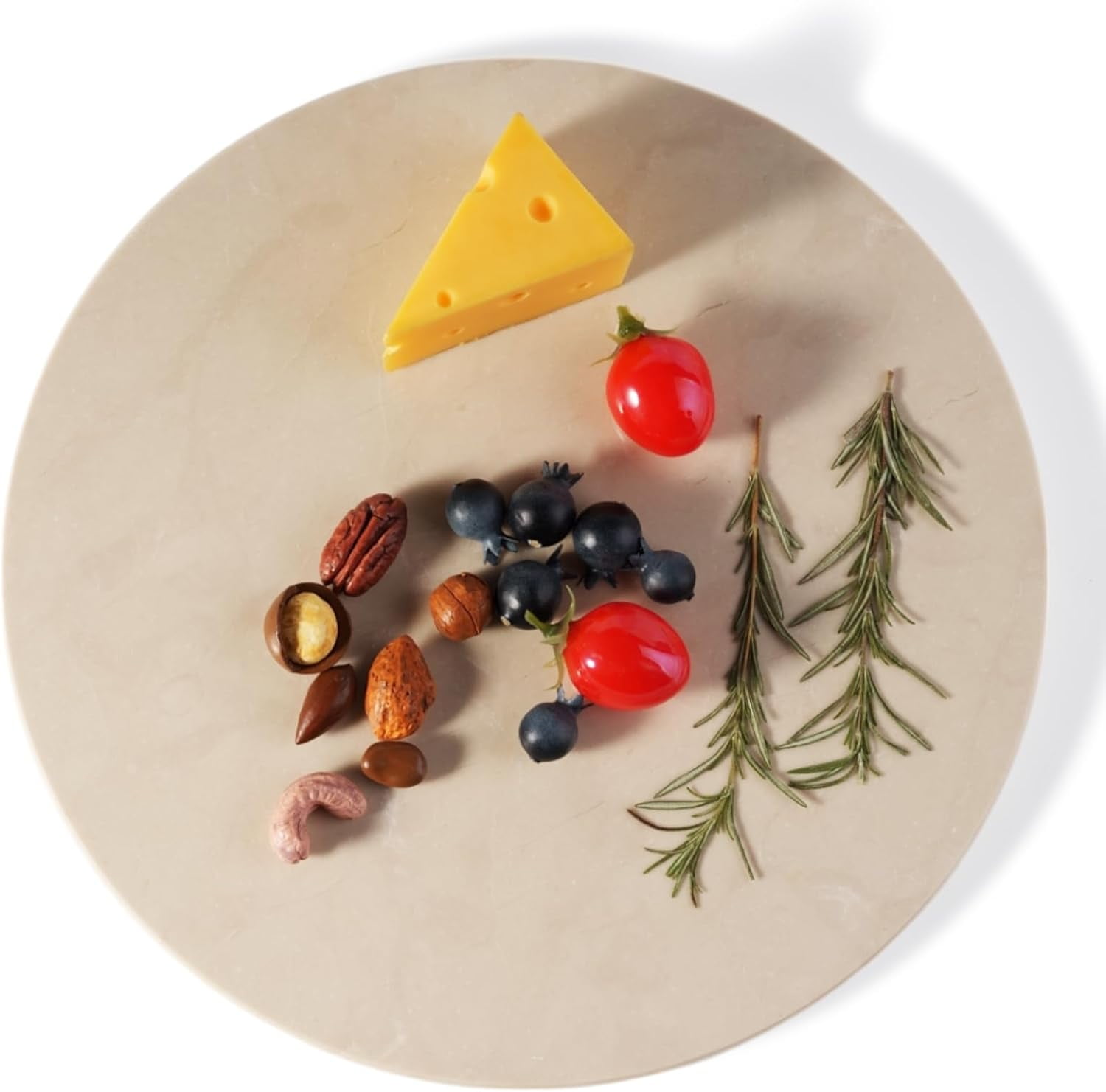 Koville 11 Inch Marble Round Cutting Board for Kitchen Countertop ...