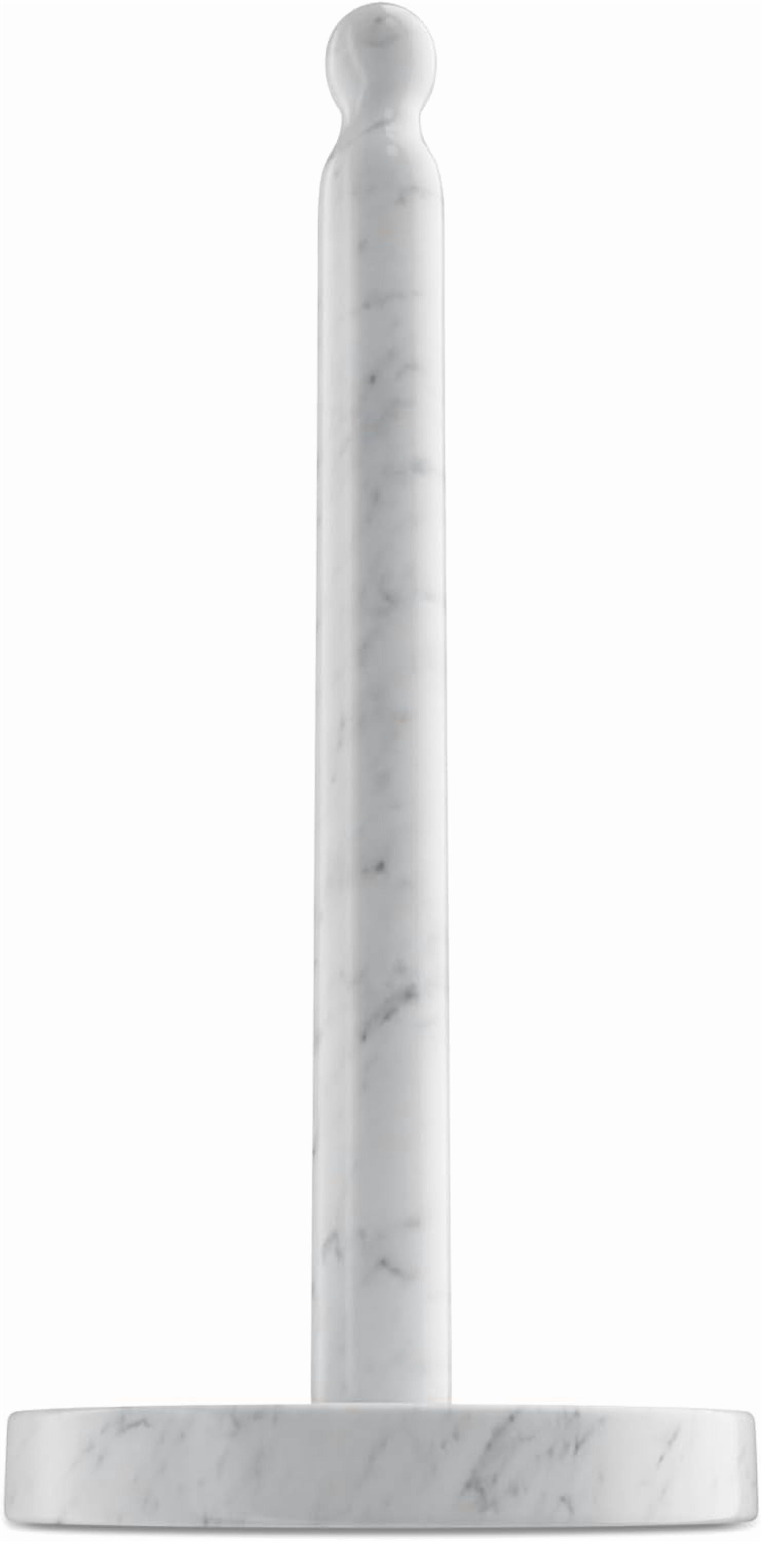 Koville Carrara Marble Paper Towel Holder Countertop, 6“ Genuine Stone ...