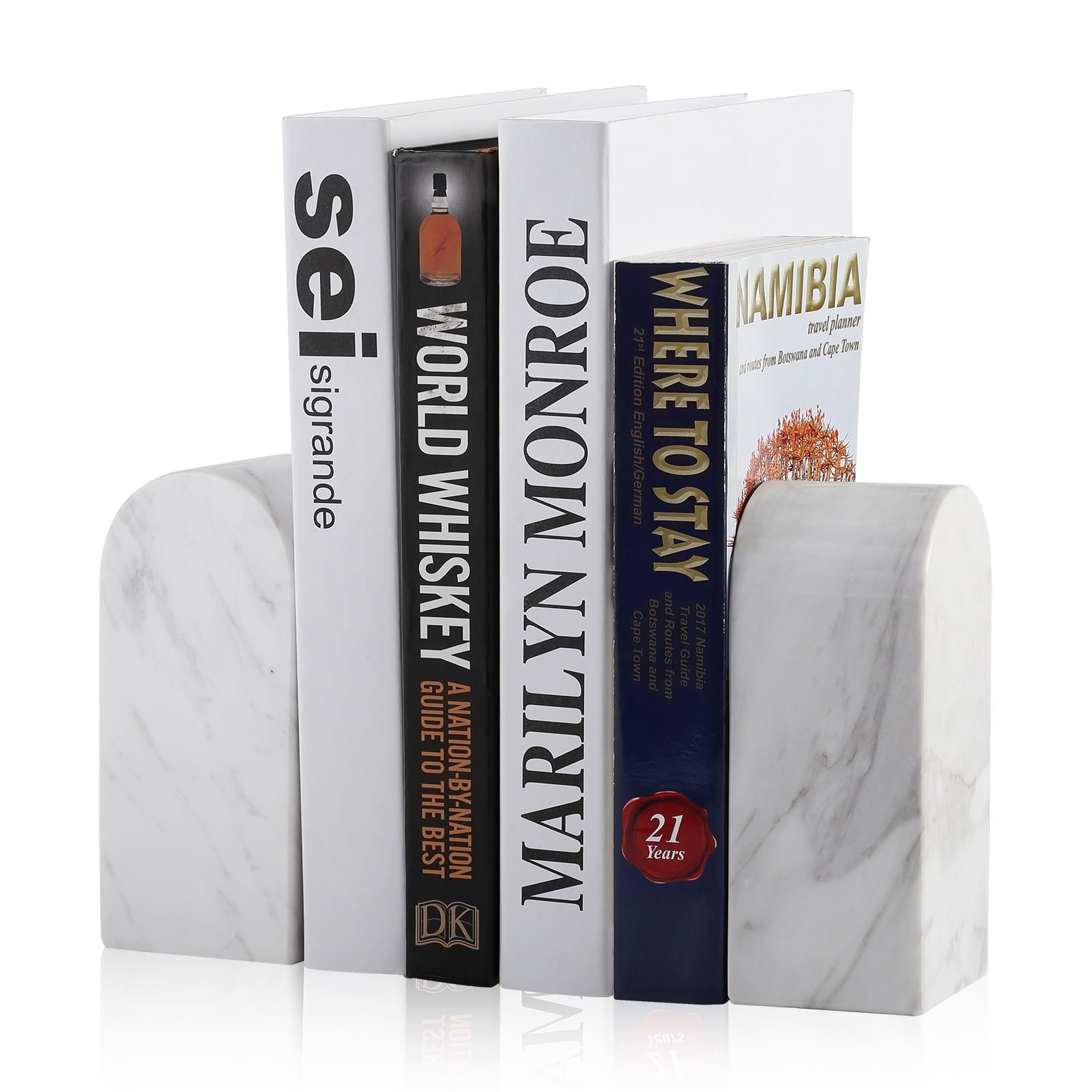 Koville Luxury Marble Bookends 7LBS (Volakas) - Walmart.com
