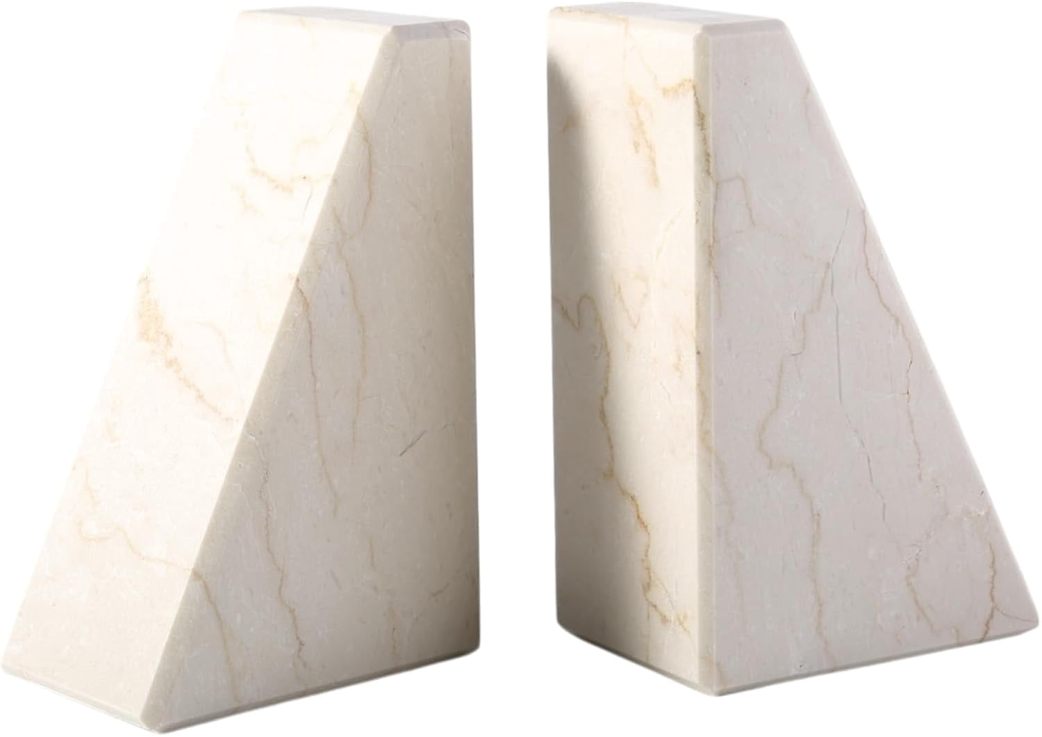 Koville Marble Bookends for Shelves, Large Bookends for Heavy Books ...