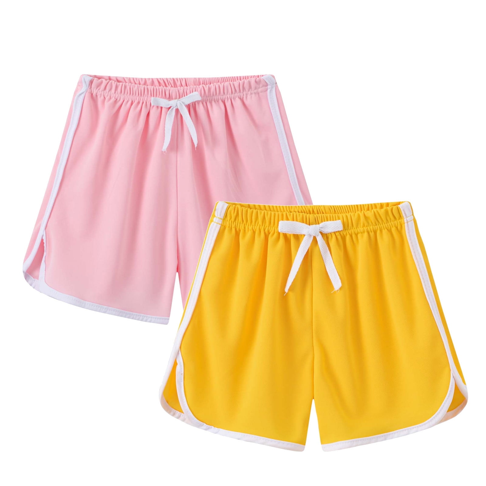 Kovlvoll 2pc Toddler Baby Girls Clothes Summer Shorts Drawstring ...